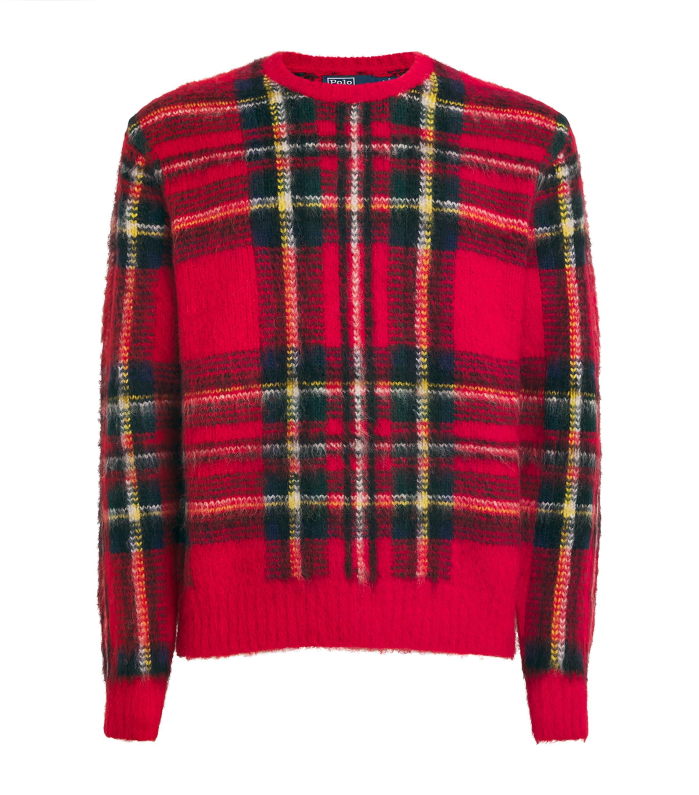 Polo Ralph Lauren Rws Wool-Alpaca-Blend Tartan Sweater in Red for Men ...
