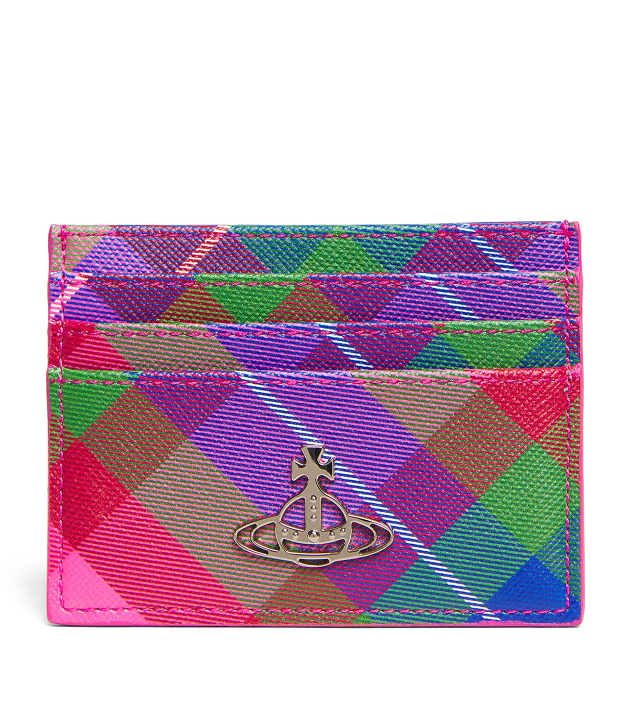 Vivienne Westwood Candy Tartan Print Card Holder in Purple | Lyst UK