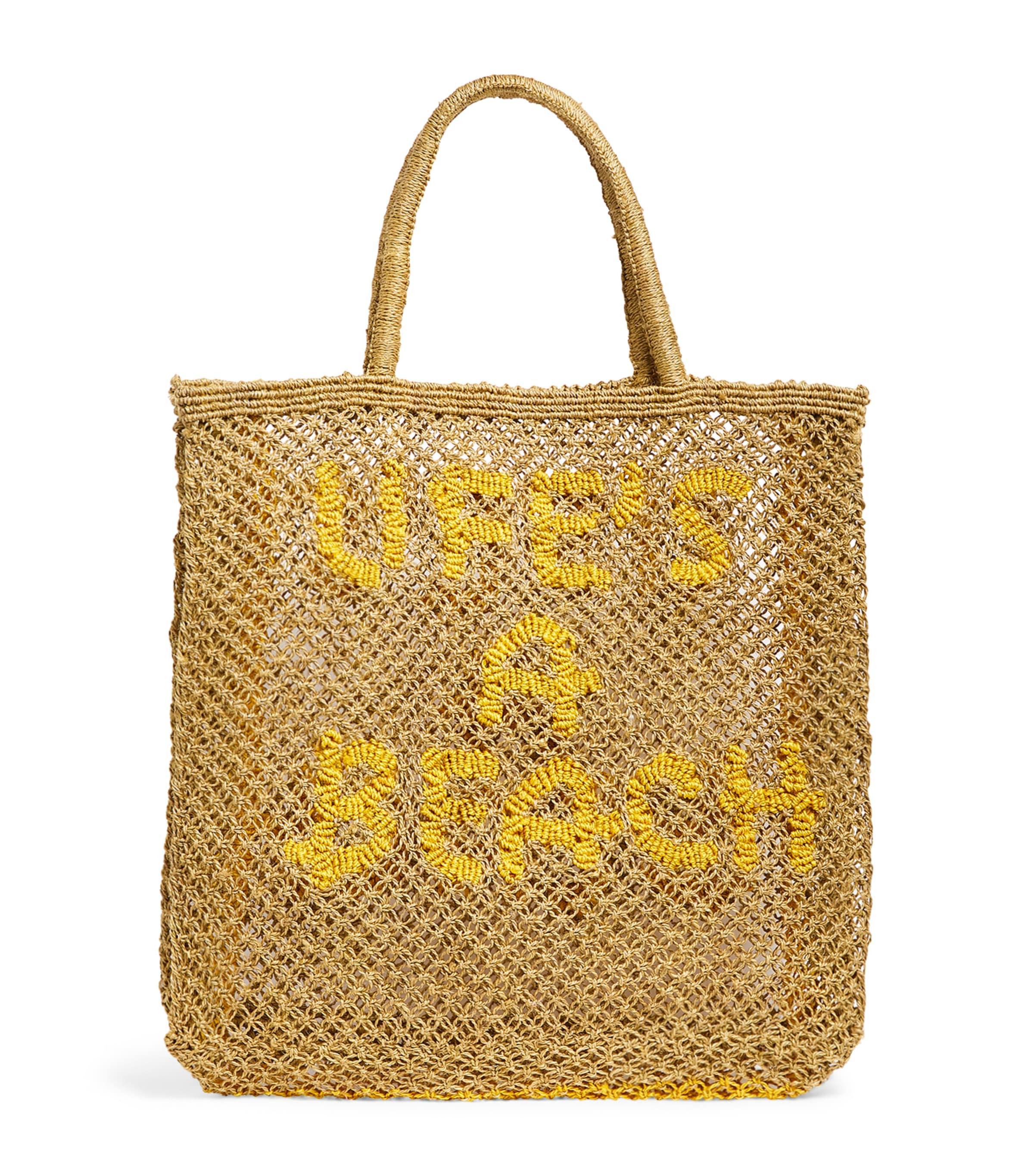 The Jacksons Large Life’S A Beach Tote Bag in Yellow | Lyst
