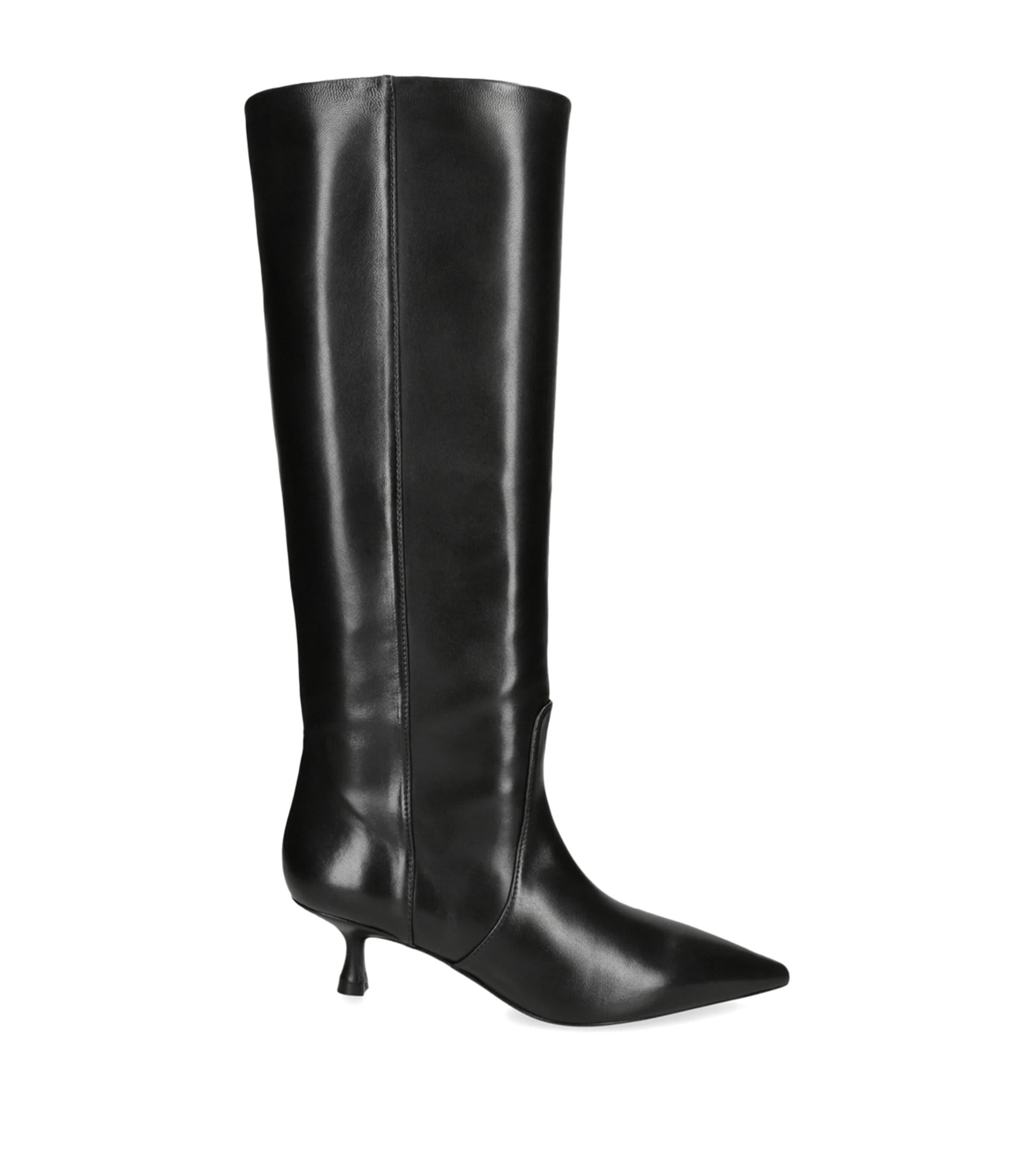Stuart Weitzman Leather Naomi Knee-High Boots 50 in Black | Lyst