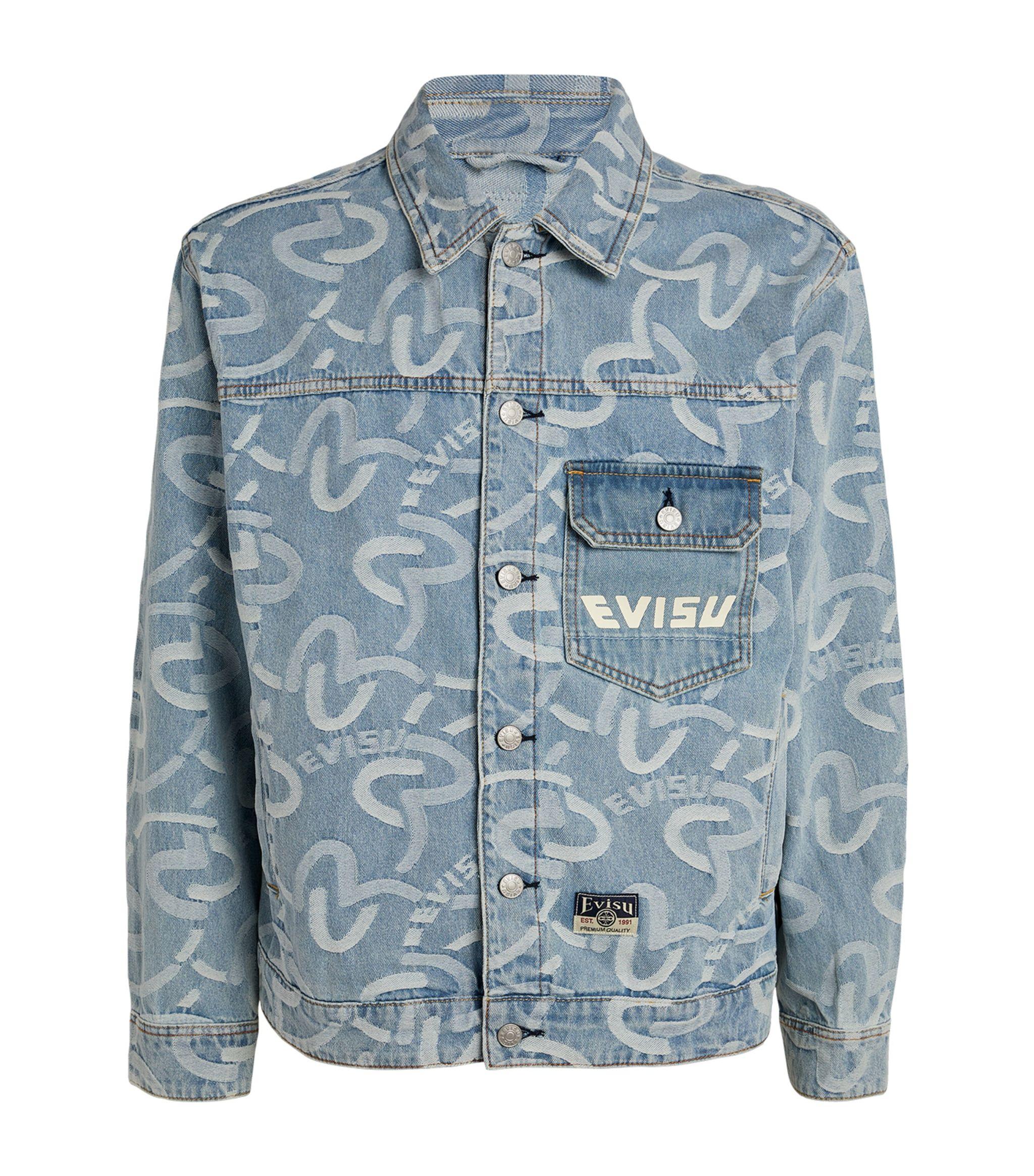 Evisu Seagul Denim Jacket in Blue for Men | Lyst