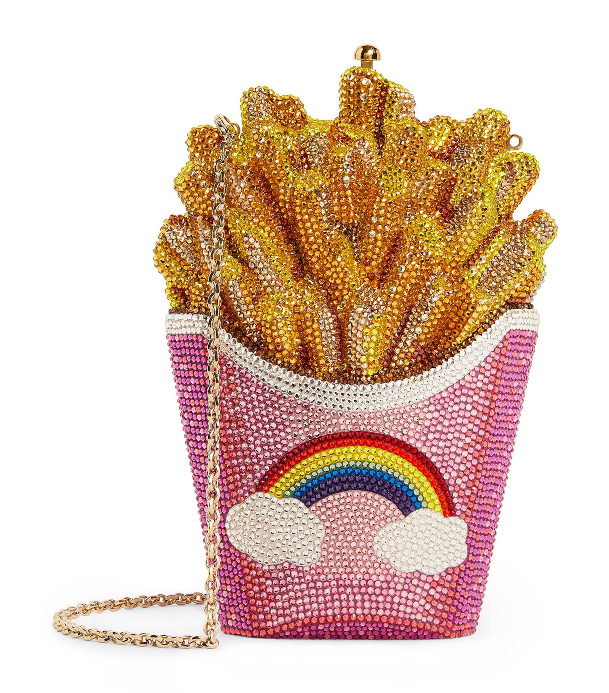 Judith Leiber Crystal-Embellished French Fries Clutch Bag in Pink | Lyst