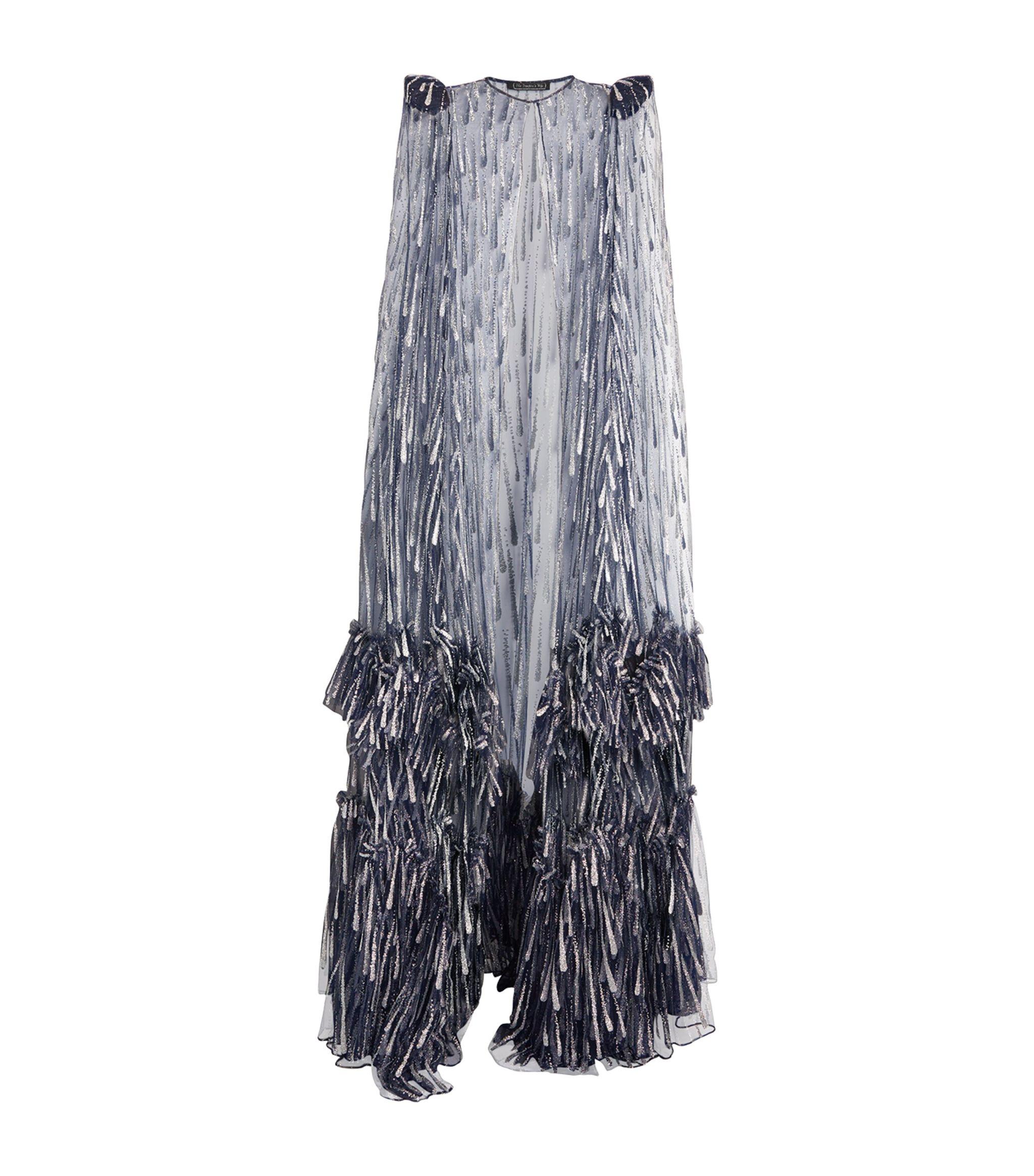The Vampire's Wife Semi-sheer The Silver Rain Cape in Blue | Lyst UK