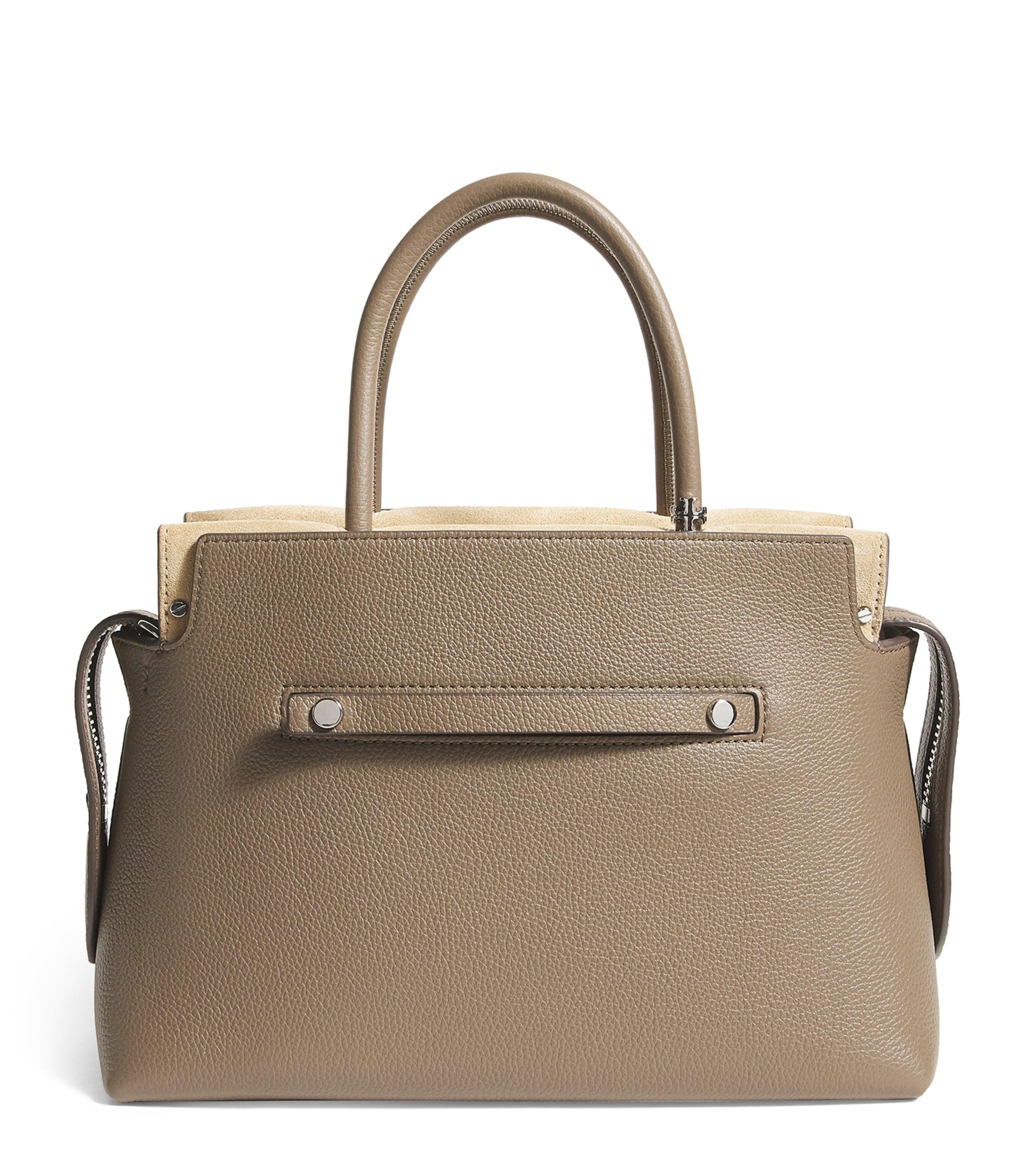 Tory Burch Leather Mercer Top-Handle Bag in Brown | Lyst