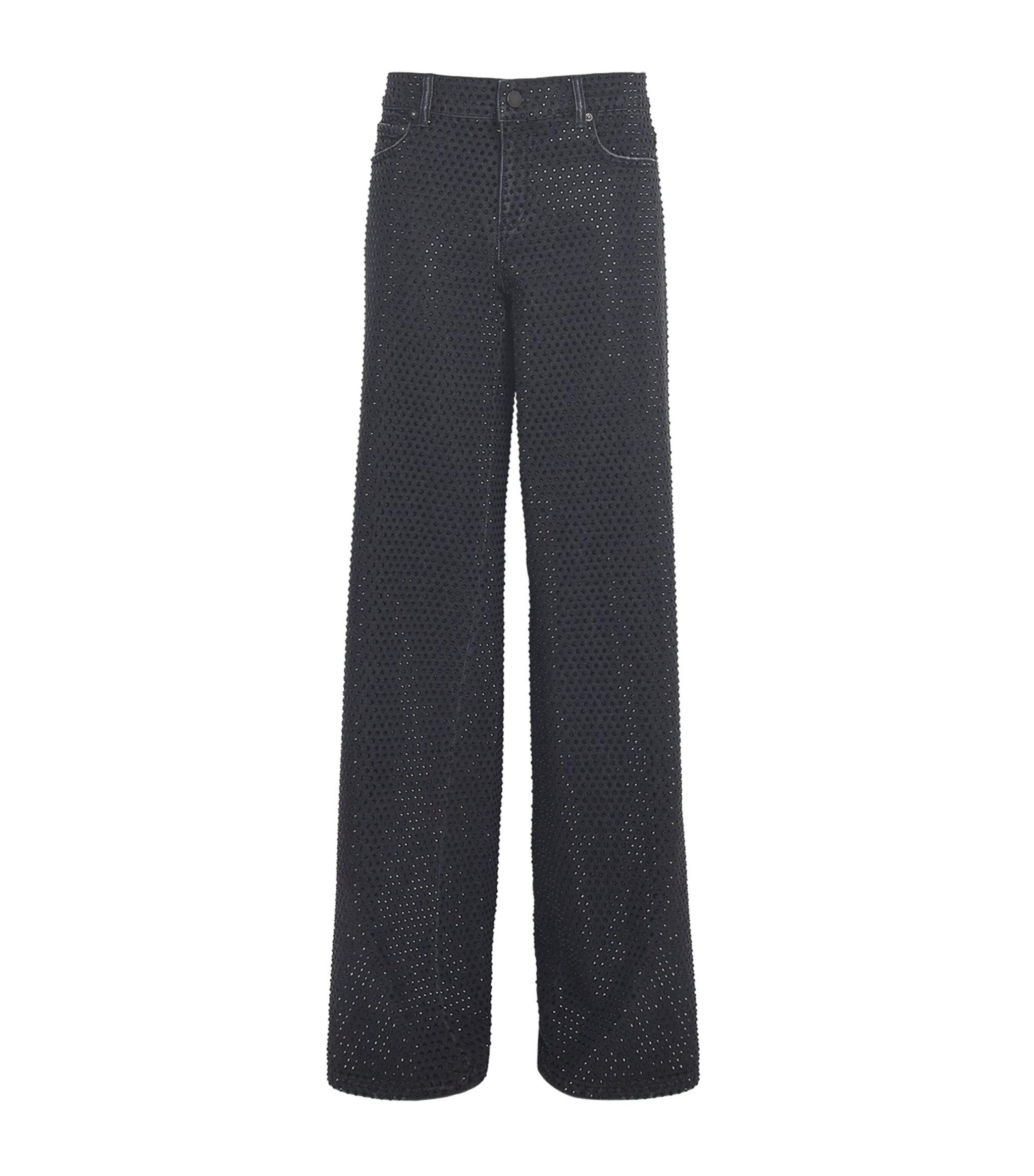 Alice + Olivia Trish Low-Rise Baggy Jeans in Gray | Lyst