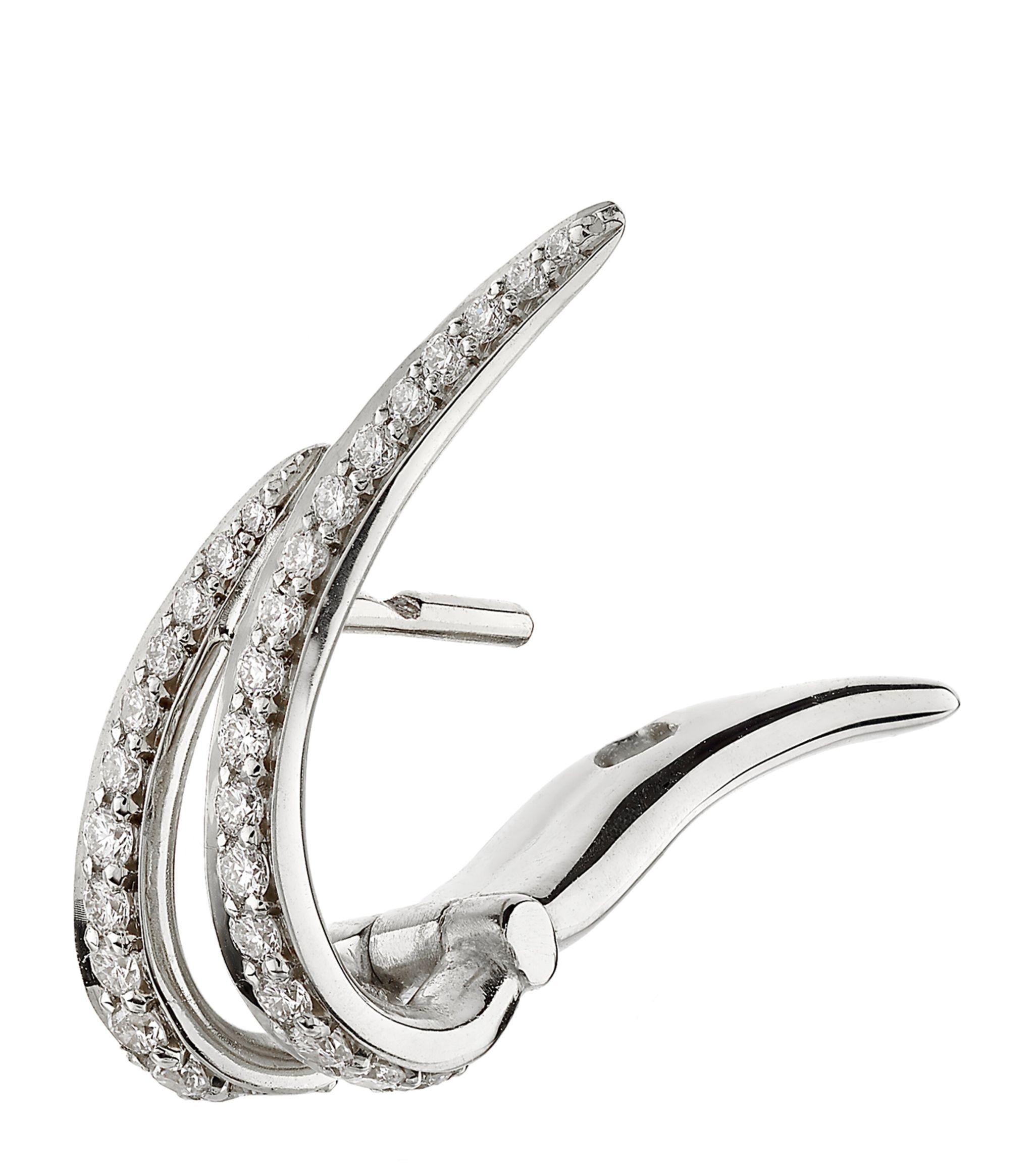 Shaun Leane White Gold And Diamond Armis Ear Cuffs in Metallic | Lyst