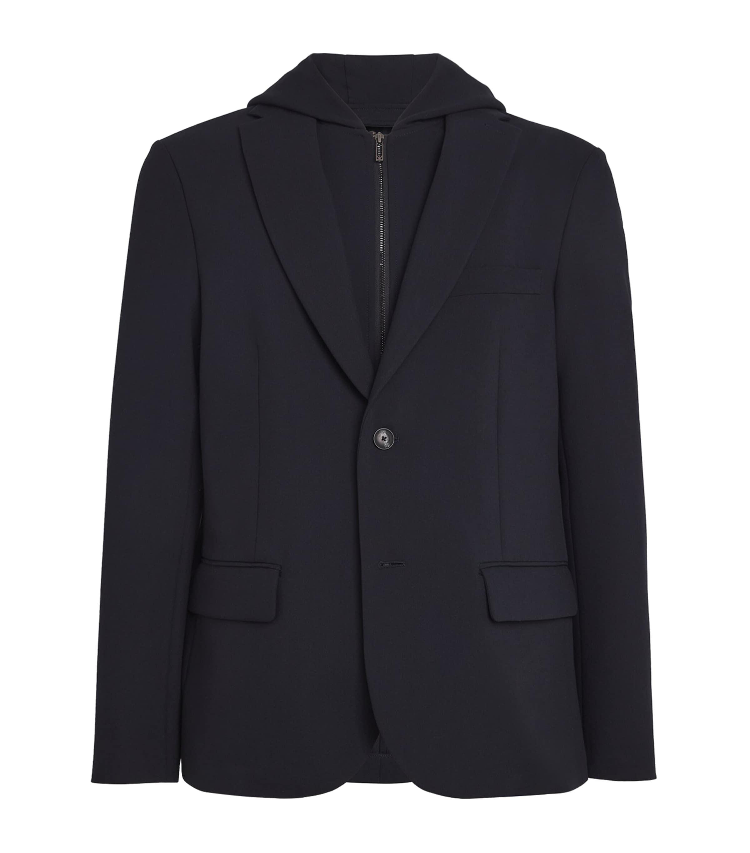 Emporio Armani Detachable-Insert Hooded Blazer in Blue for Men | Lyst