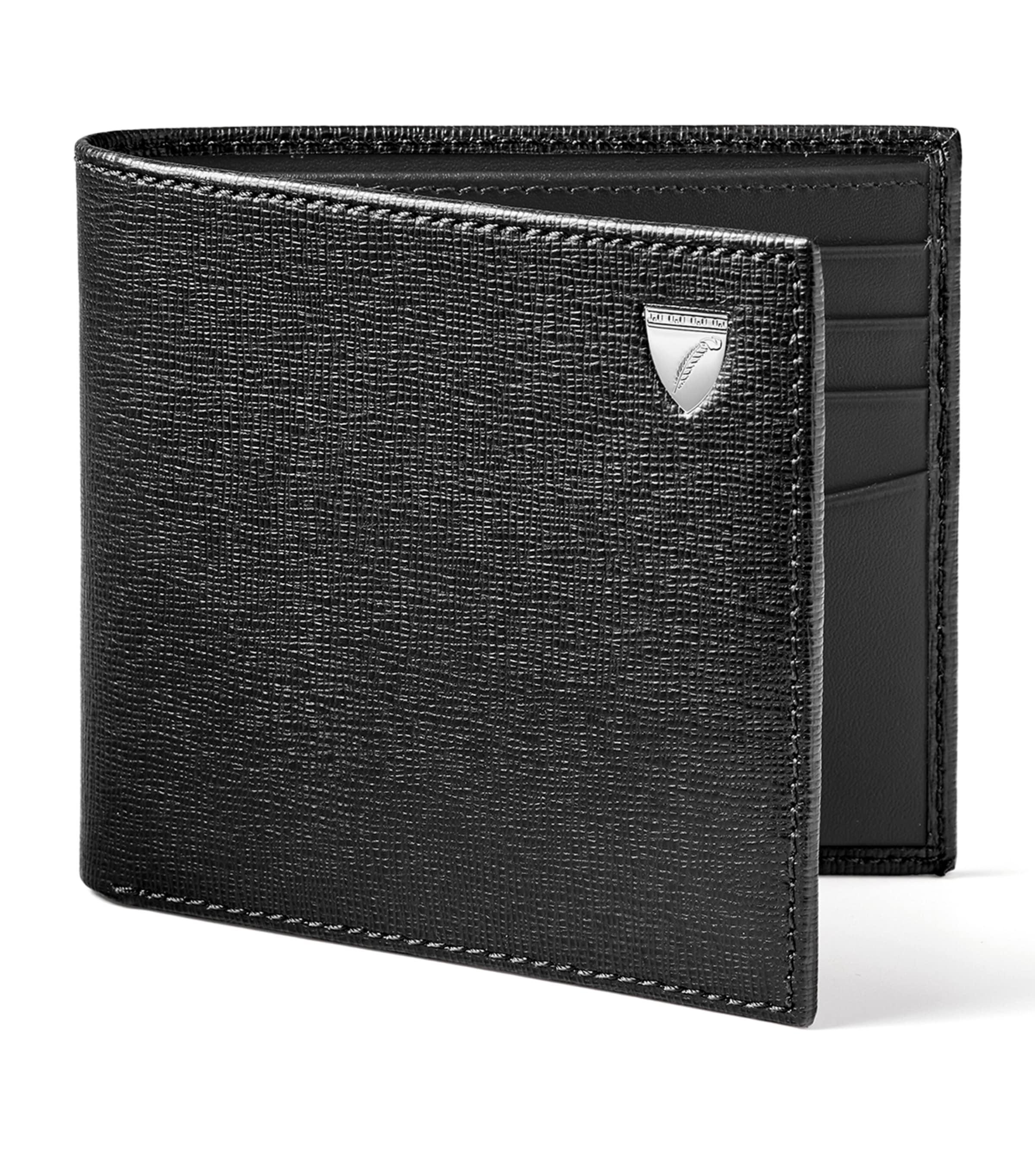 Aspinal of London Leather Bifold Wallet in Black for Men | Lyst