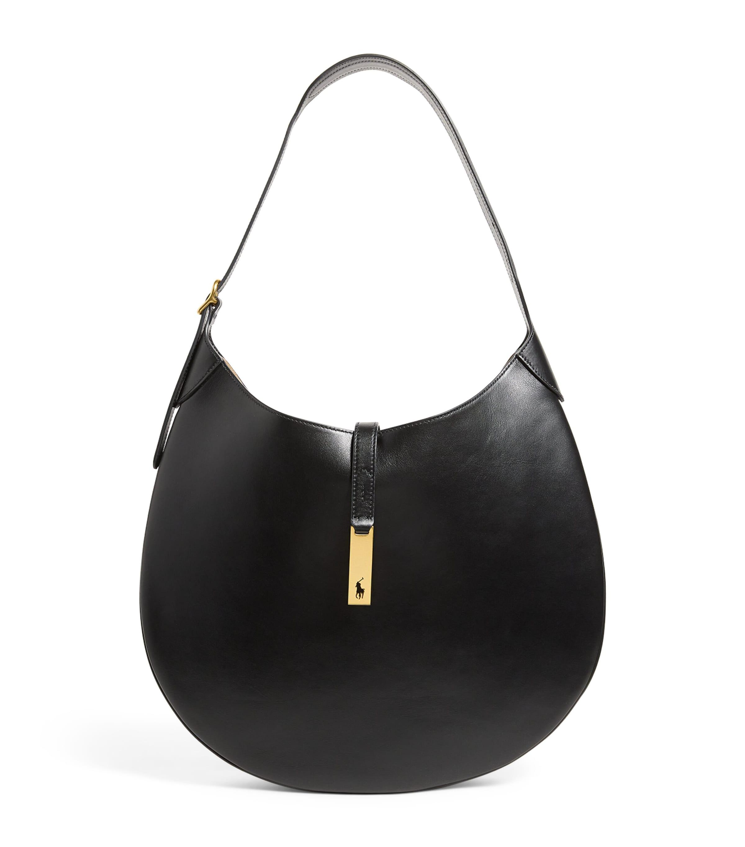 Polo Ralph Lauren Medium Polo Id Shoulder Bag in Black | Lyst