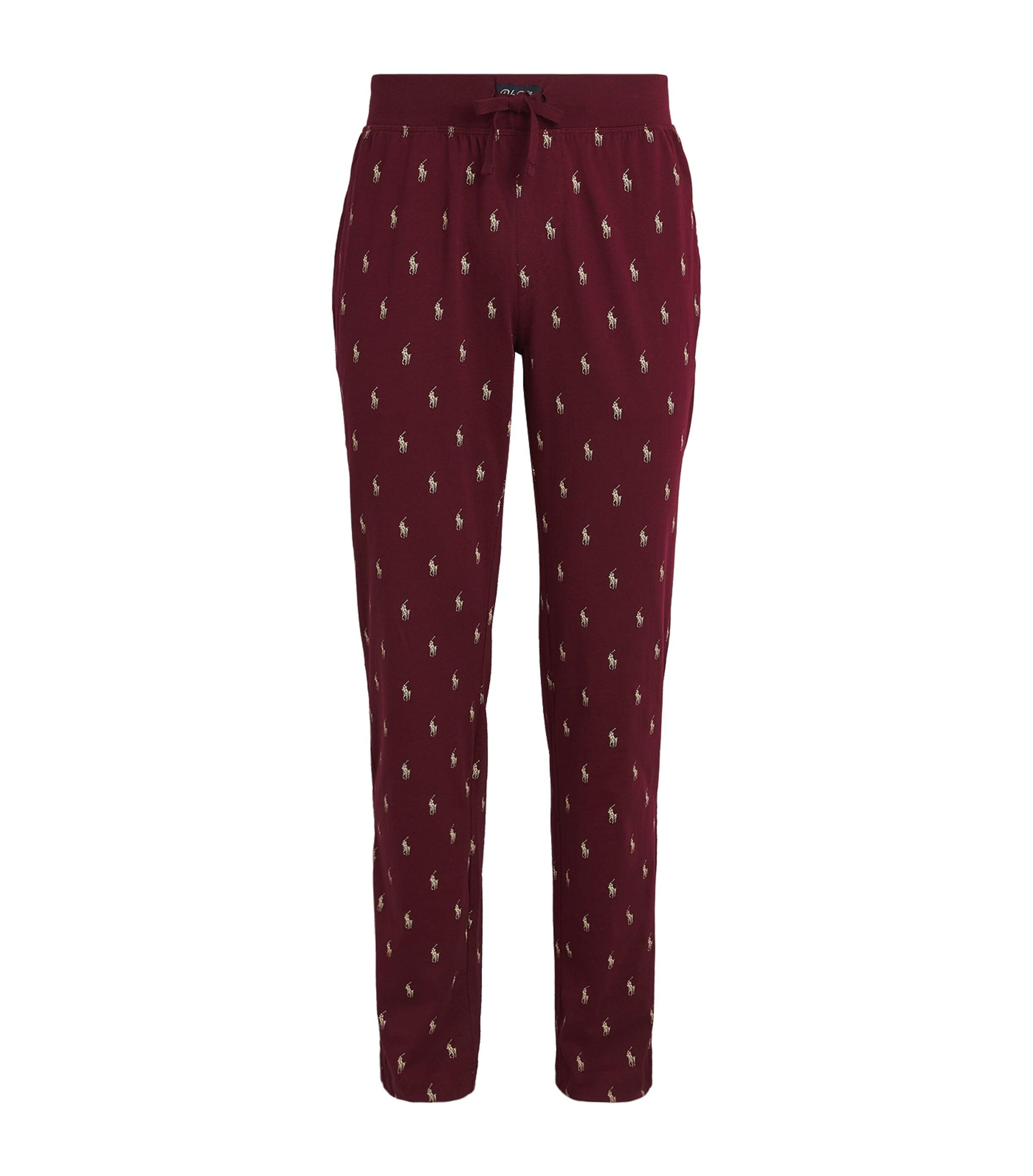 Polo Ralph Lauren Cotton Logo Lounge Sweatpants in Red for Men | Lyst