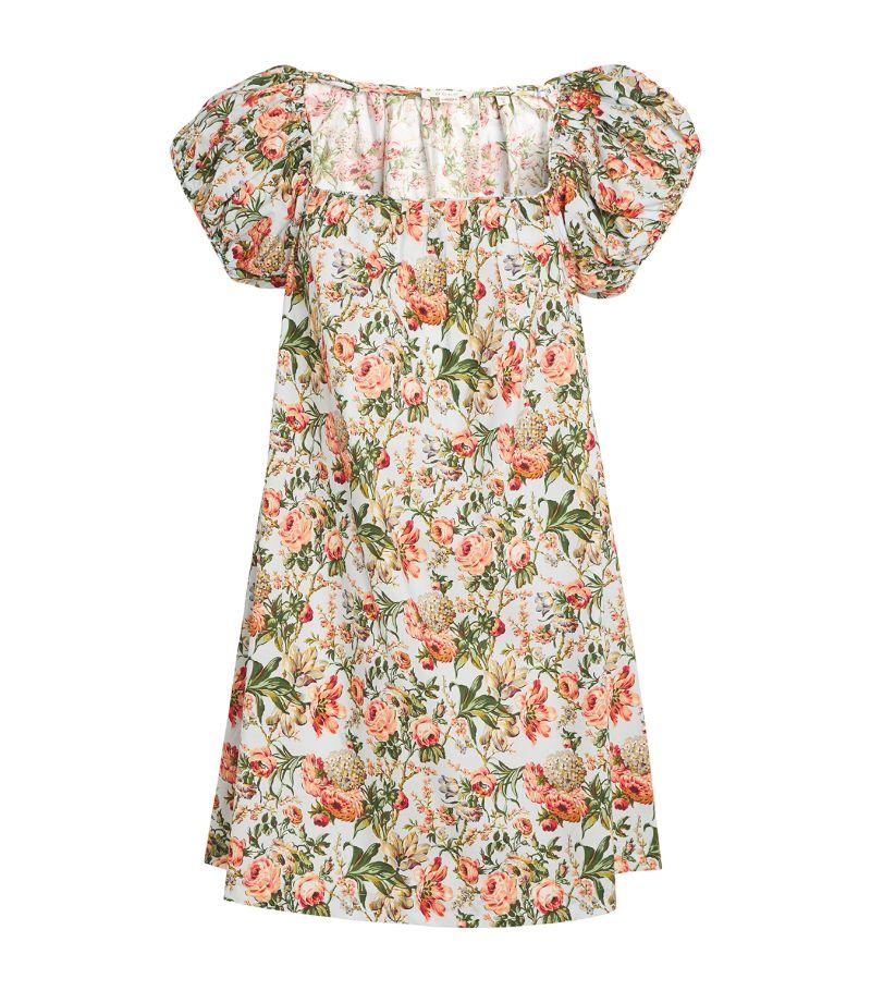 Doen Floral Julie Mini Dress in White | Lyst
