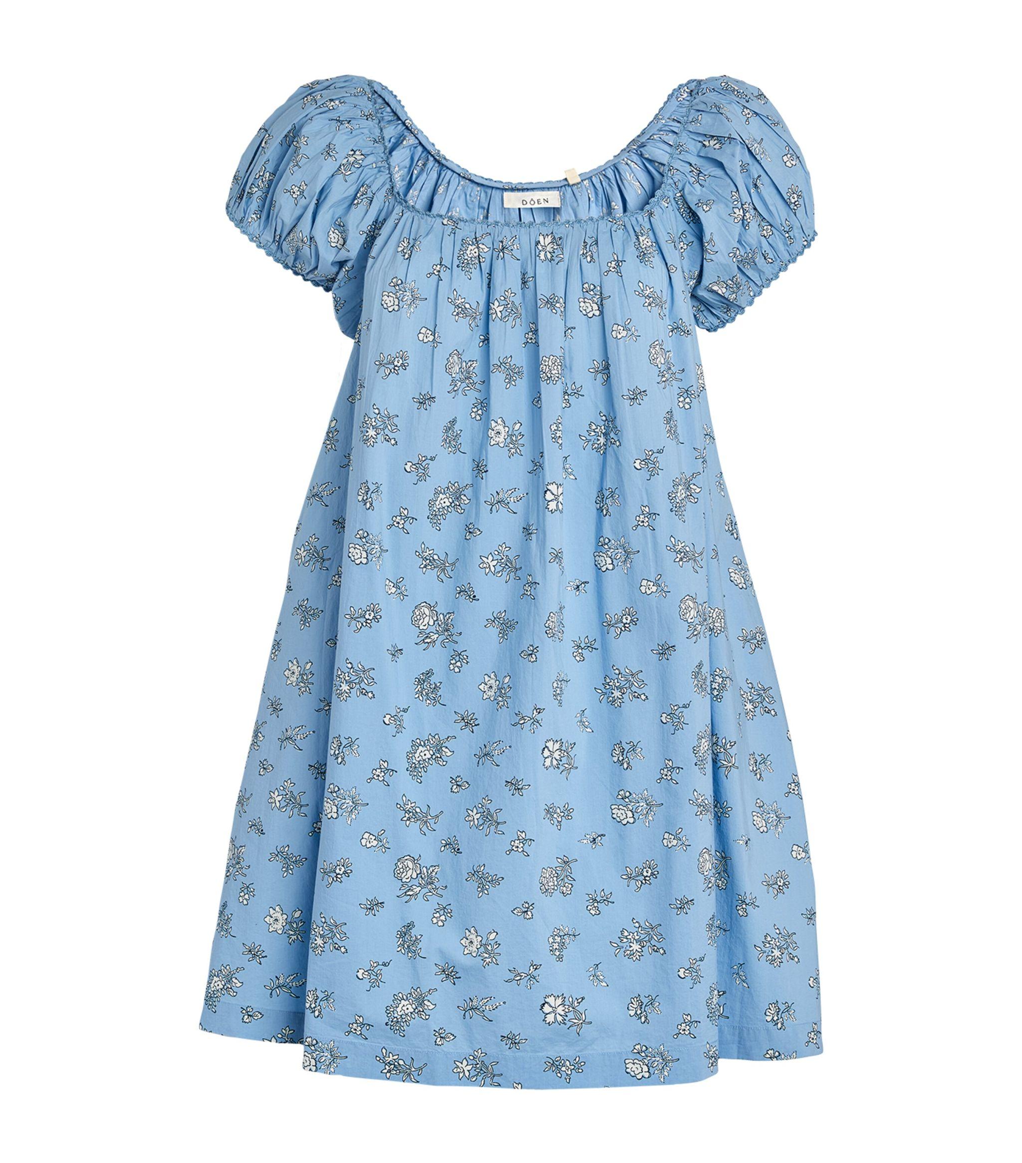 Doen + Net Sustain Julie Floral-print Organic Cotton-poplin Mini Dress ...