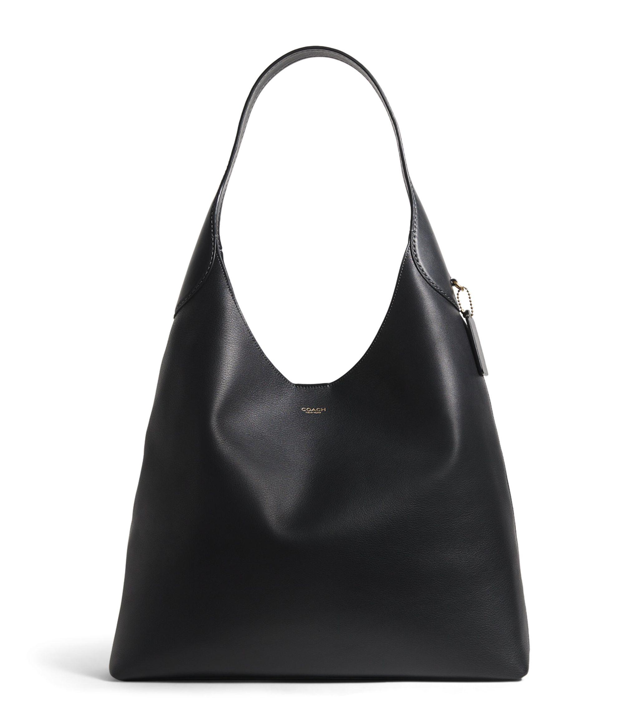 COACH Large Leather Brooklyn Shoulder Bag in Black | Lyst