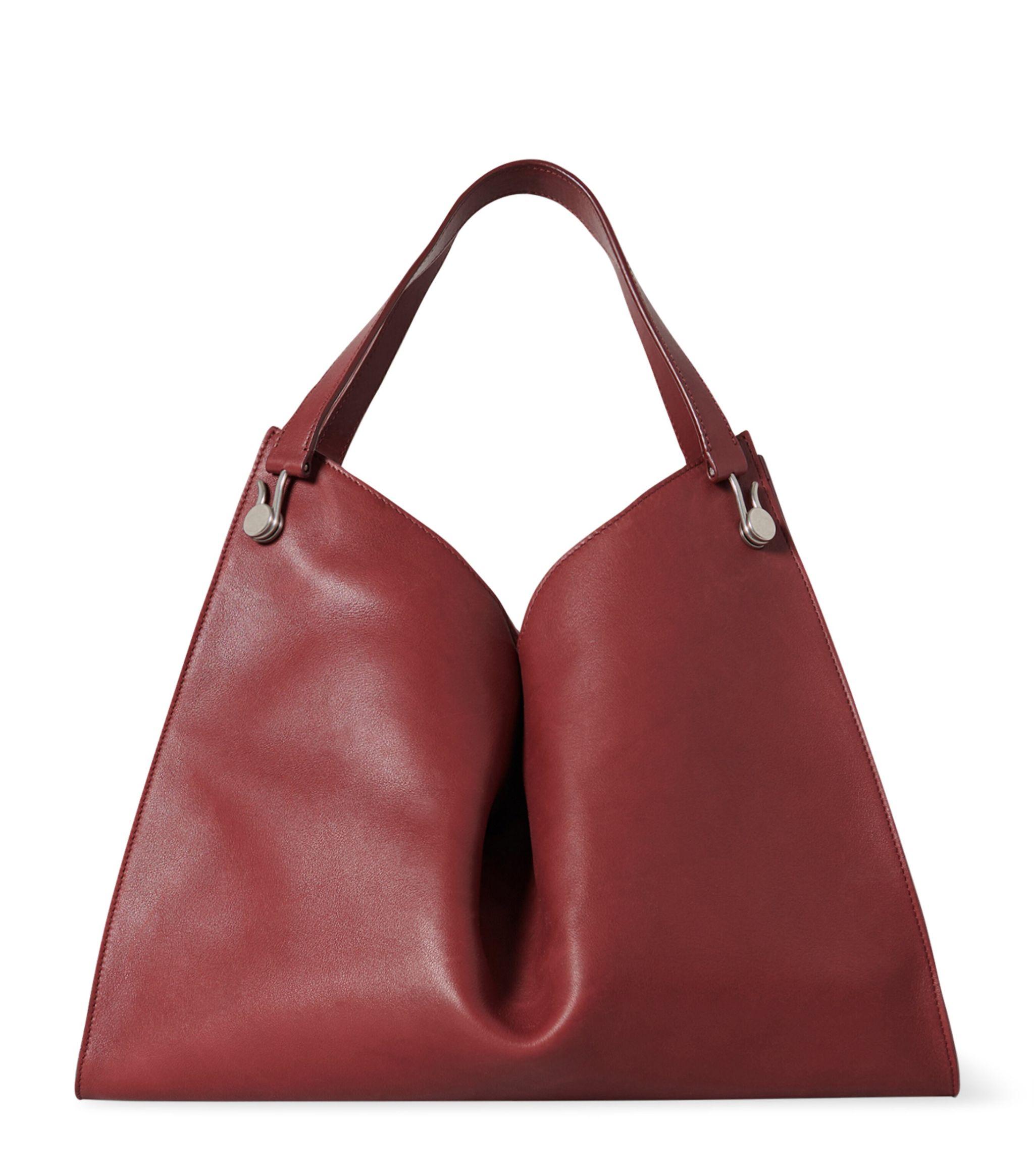 The Row Leather Alexia Shoulder Bag in Red | Lyst