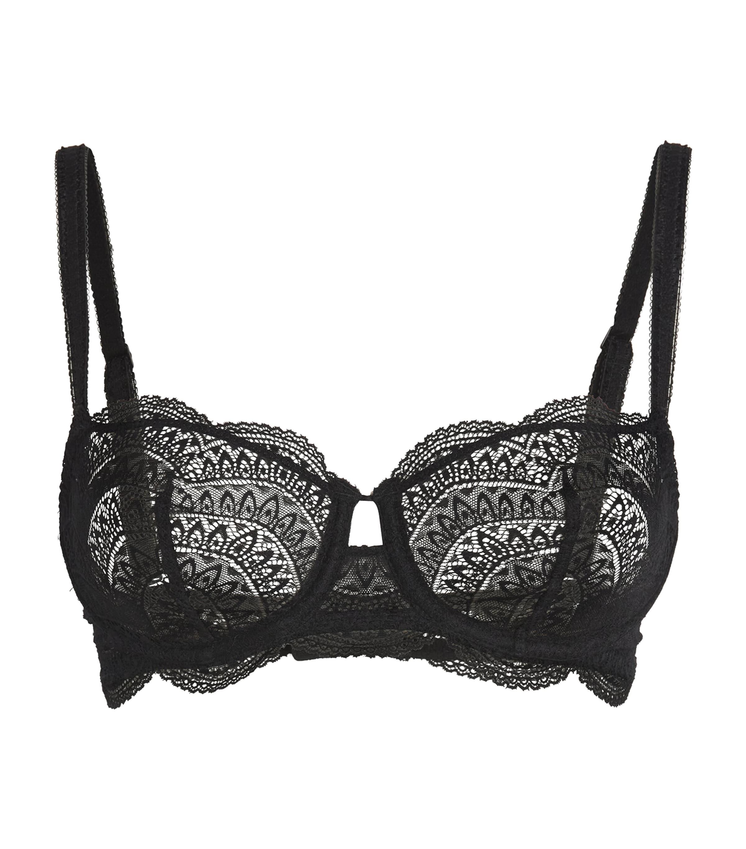 Simone Perele Lace Karma Half-Cup Bra in Black | Lyst