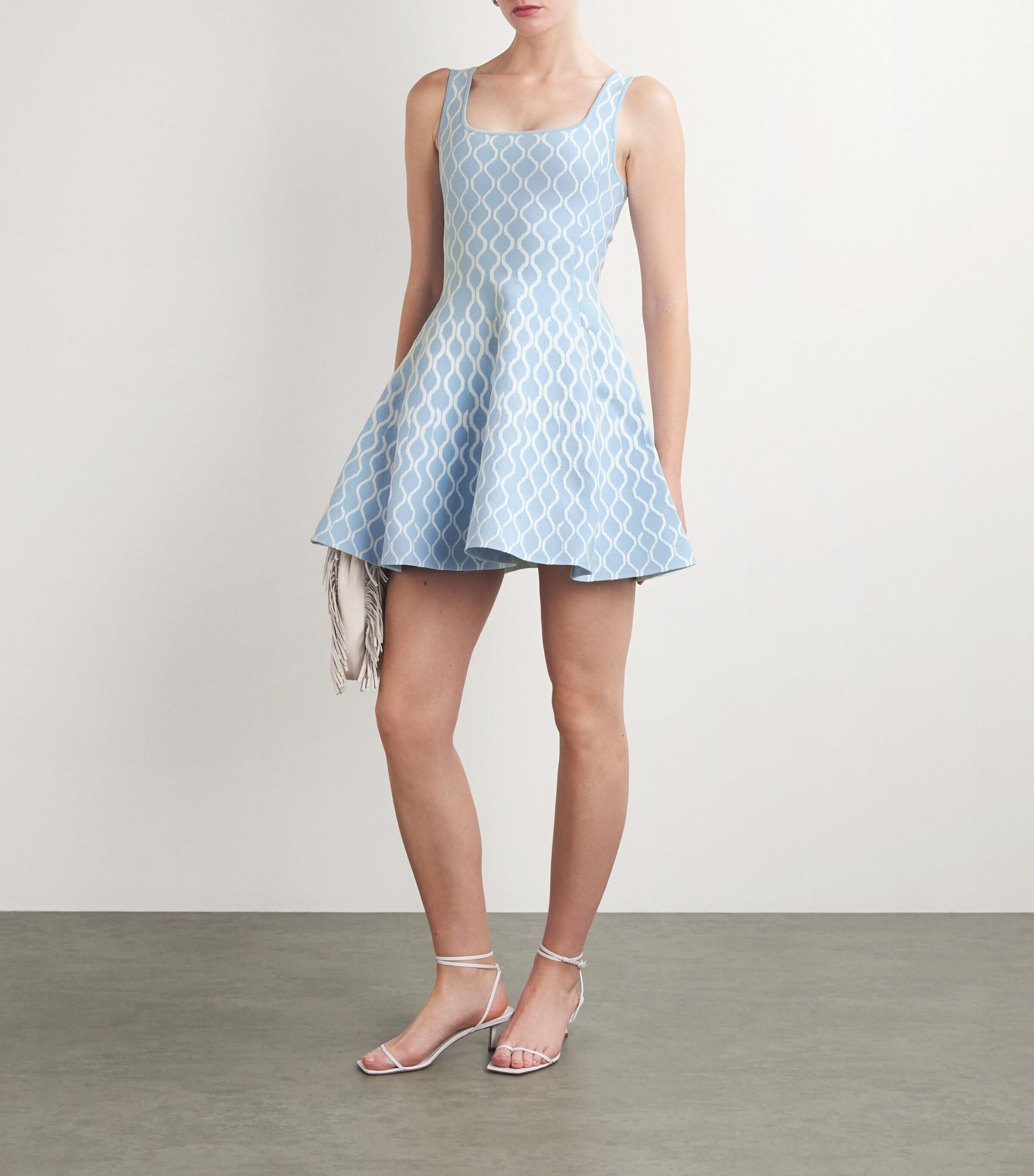 Maje Jacquard Mini Dress in Blue | Lyst Maje Jacquard Mini Dress in Blue | Lyst