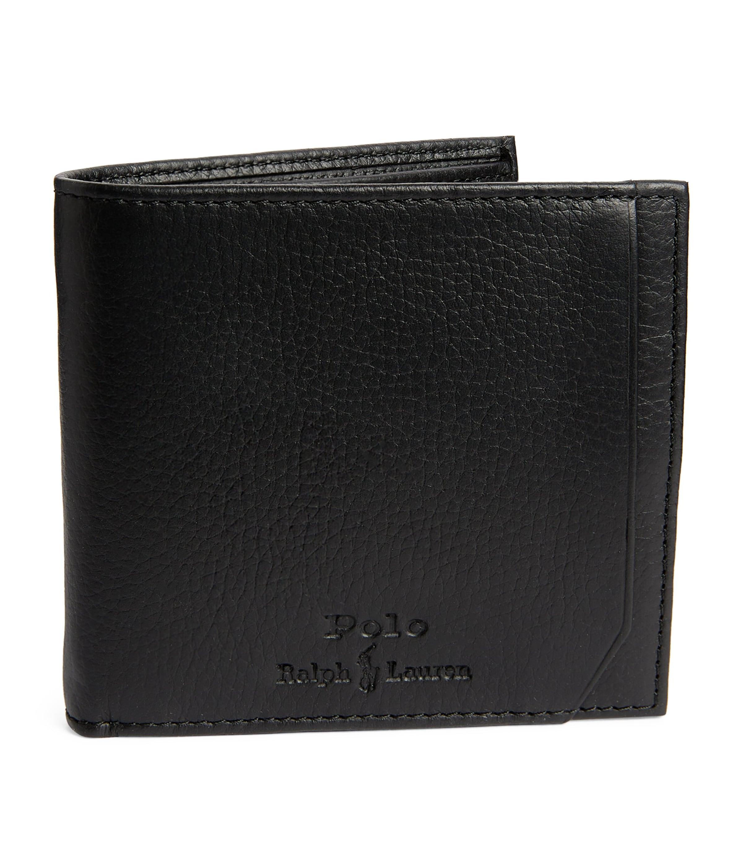 Polo Ralph Lauren Leather Bifold Wallet in Black for Men | Lyst