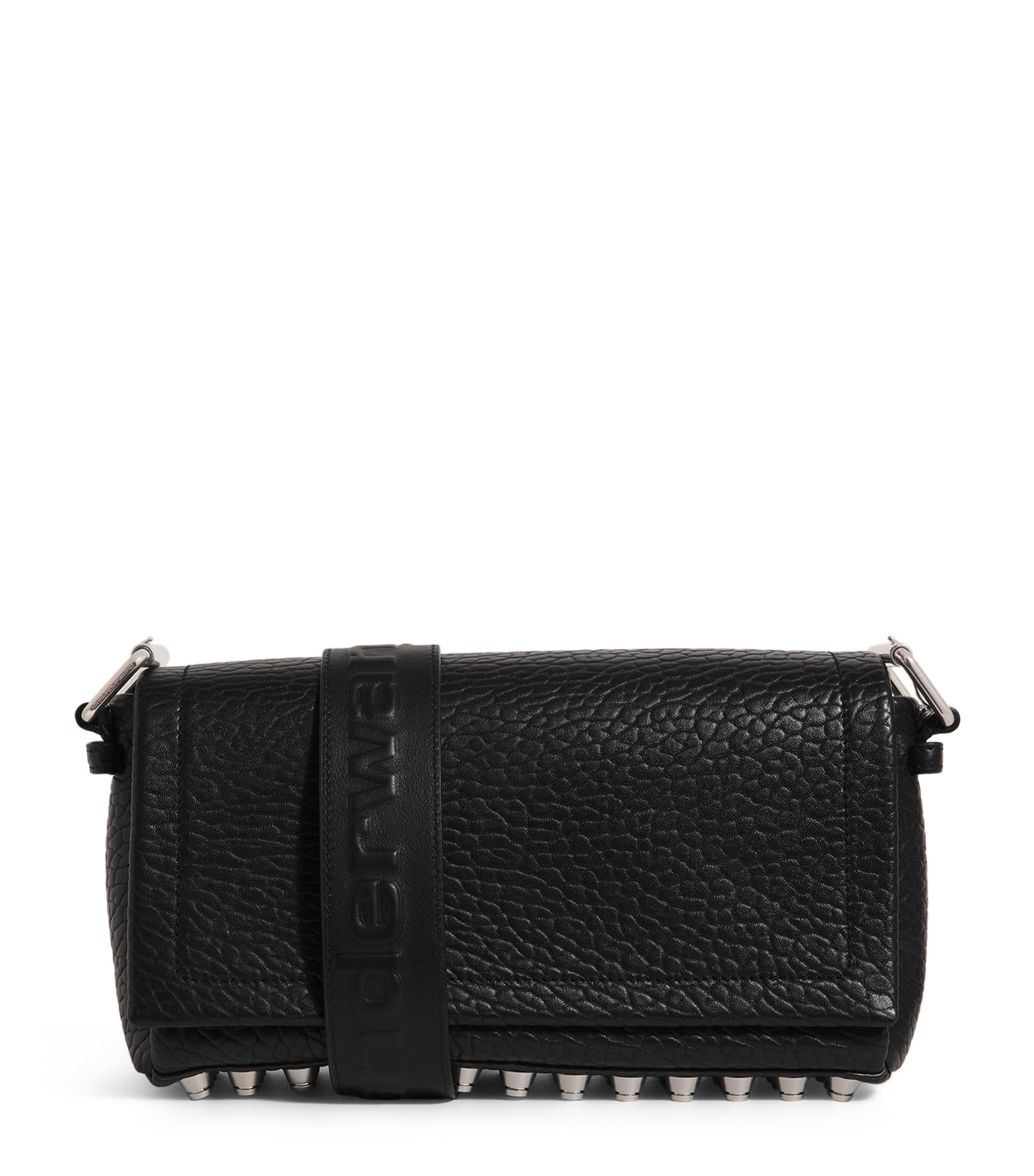 Alexander Wang Medium Leather Ricco Flap Bag in Black | Lyst