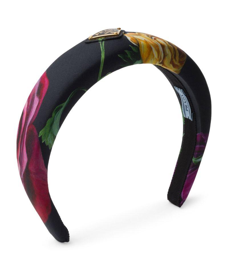 Prada Floral Print Headband in Blue | Lyst UK