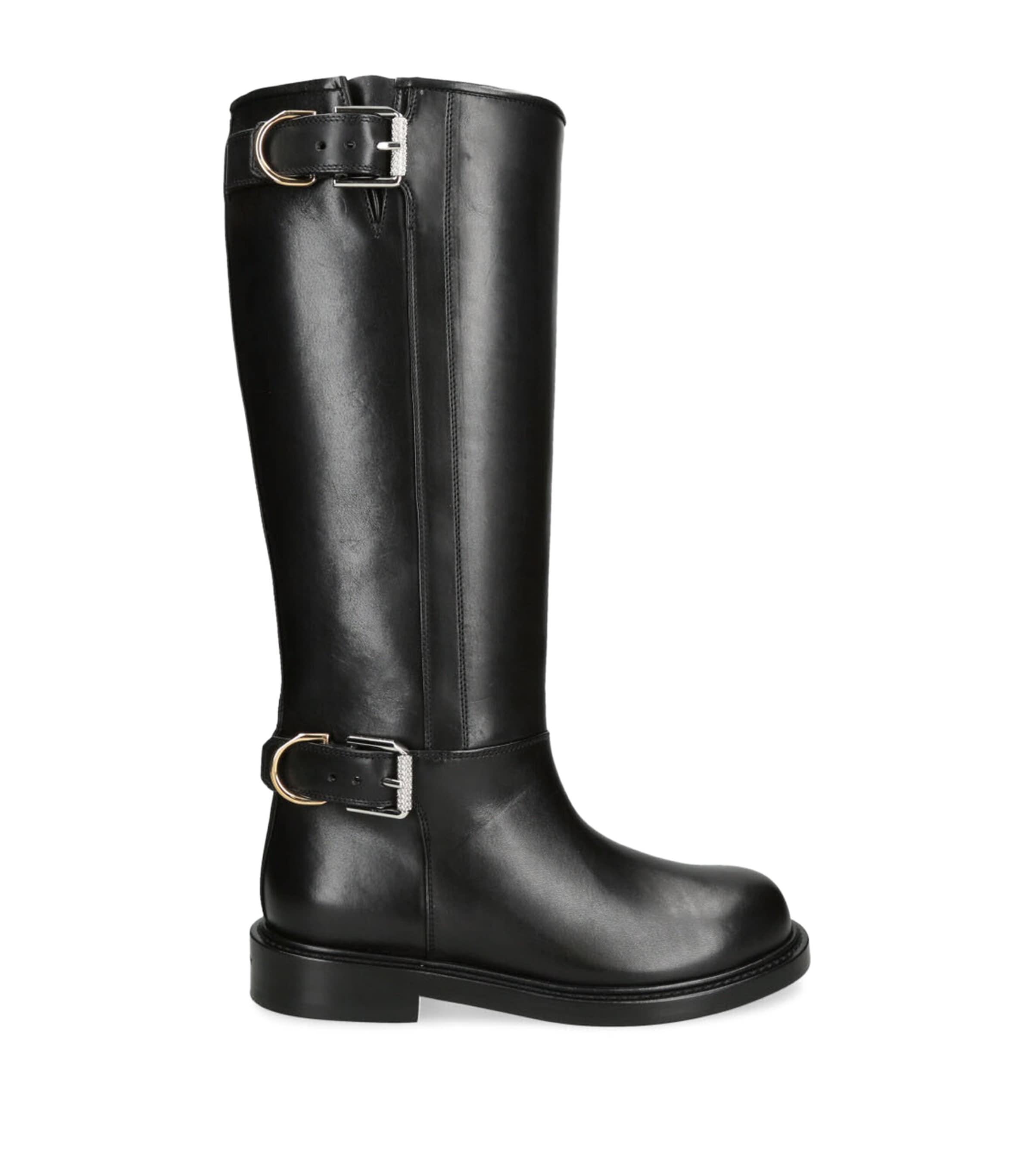 Givenchy Leather Voyou Knee-High Boots in Black | Lyst