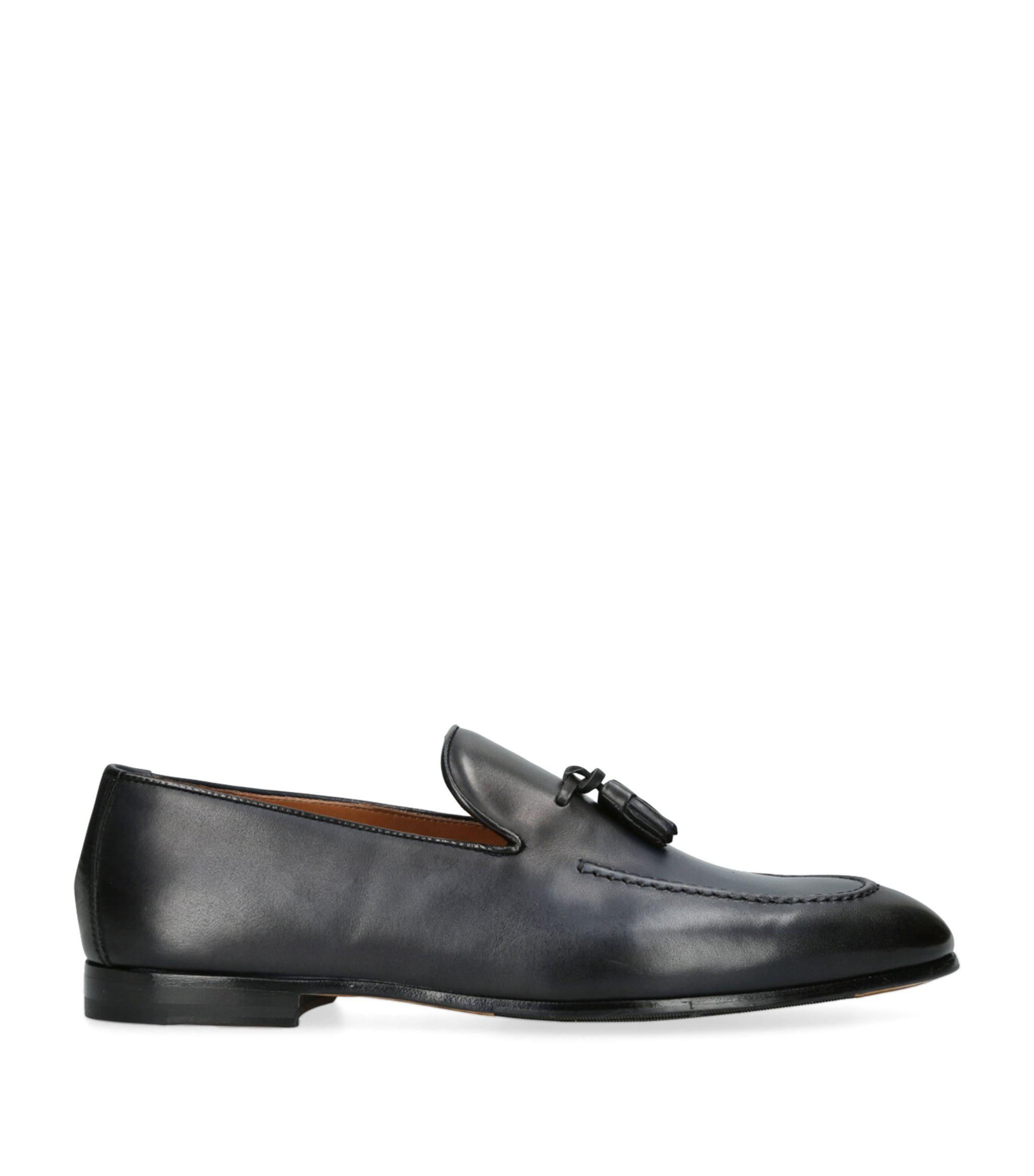 Doucal's Leather Tassel Moccasin Loafers in Black for Men | Lyst