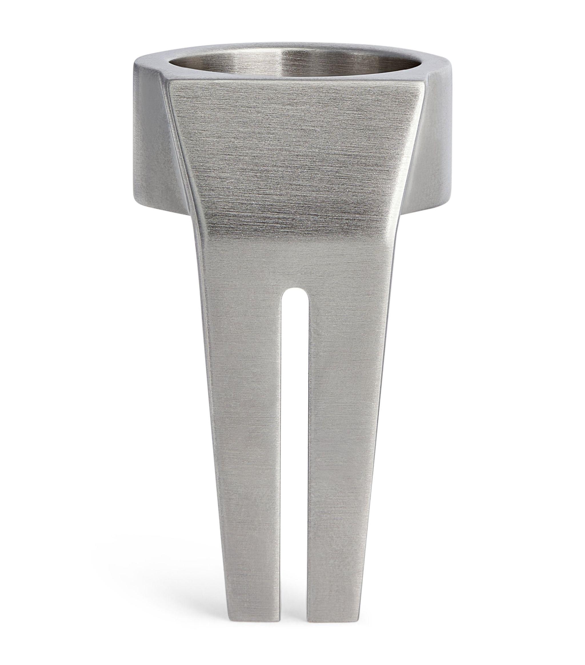 Rick Owens Palladium-plated Open Trunk Ring in Gray for Men Rick Owens Palladium-plated Open Trunk Ring in Gray for Men