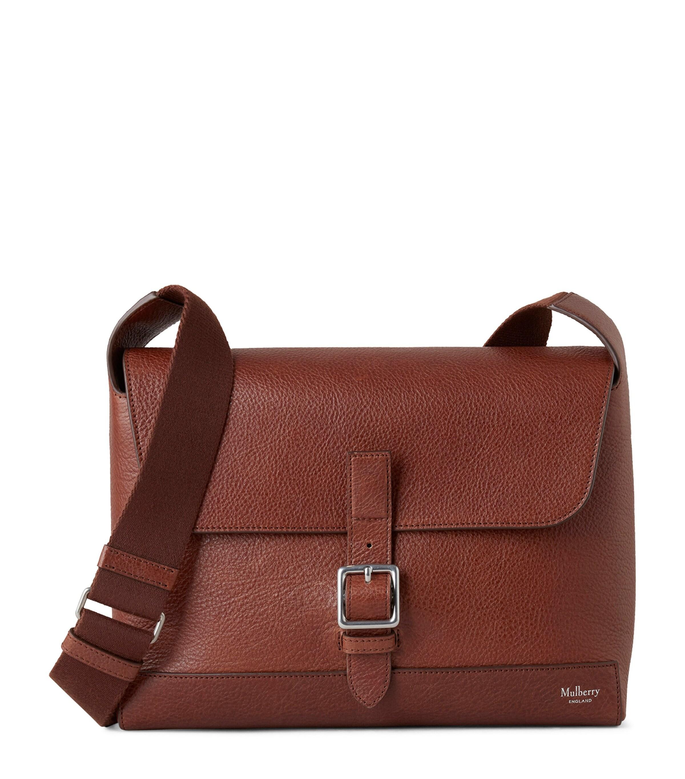 Mulberry Small Leather Chiltern Messenger Bag in Brown for Men | Lyst