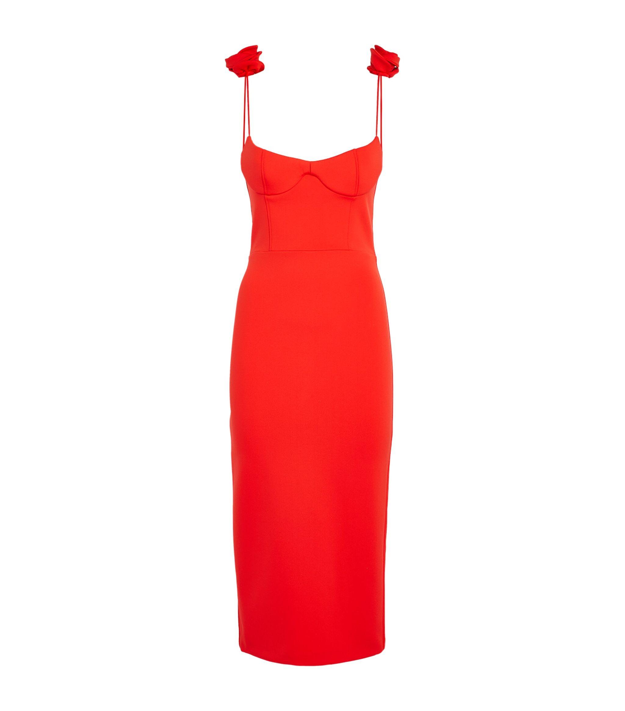 Magda Butrym Rose Strap Dress in Red | Lyst