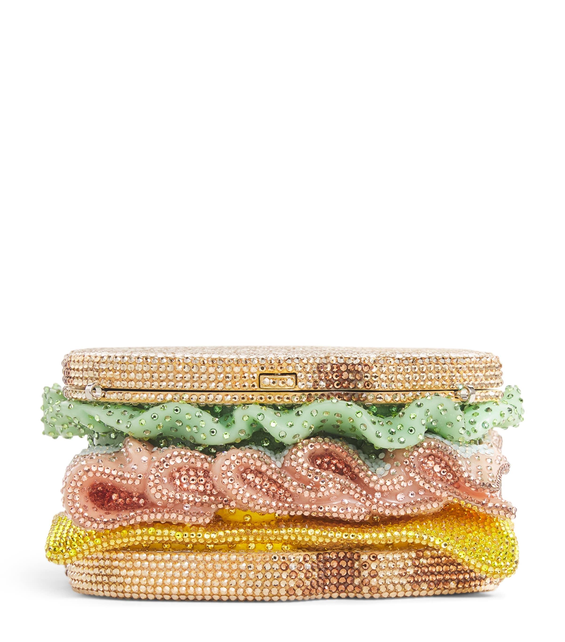 Judith Leiber Lightly Toasted Sandwich Clutch Bag in Yellow | Lyst