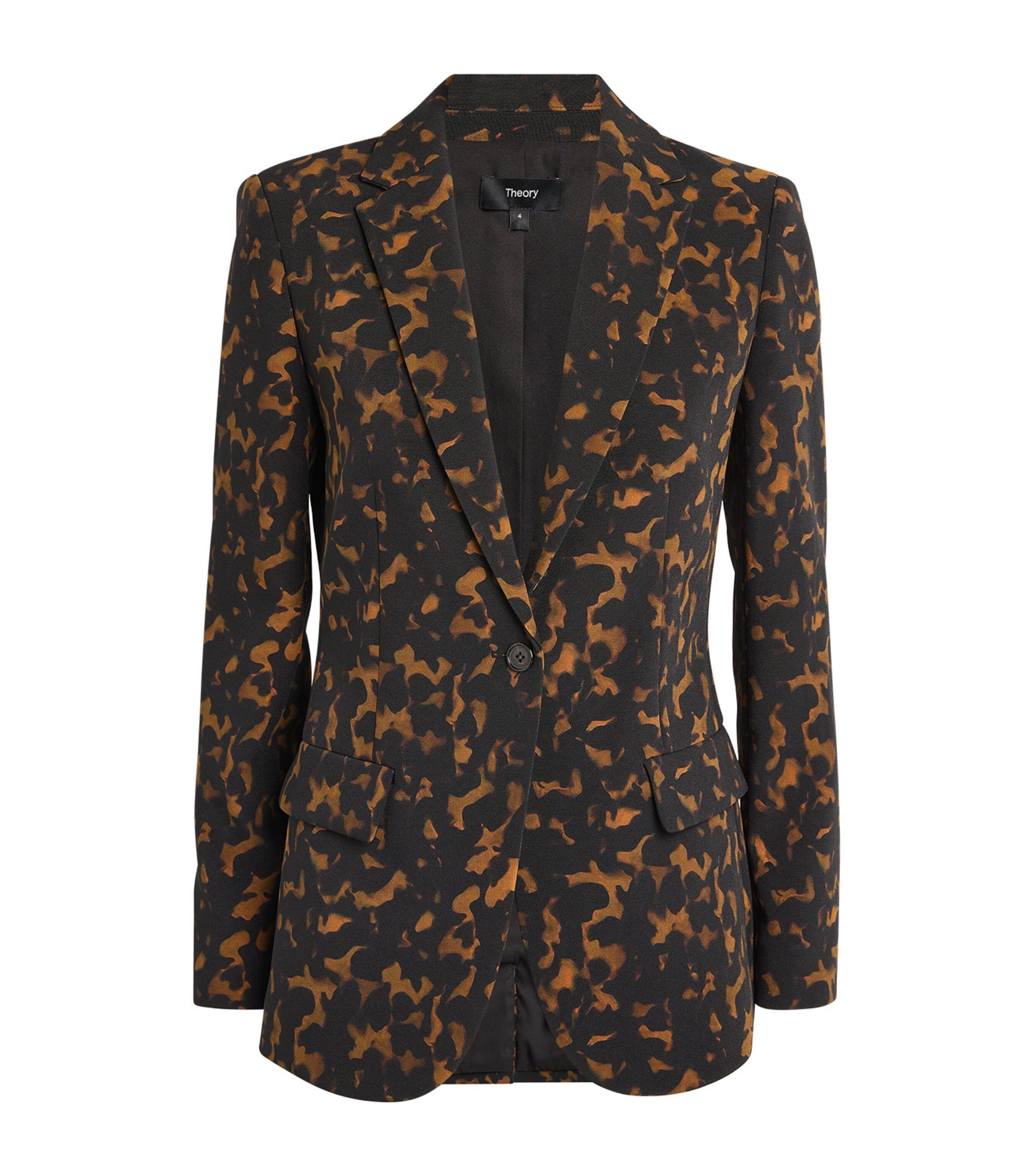 Theory Tortoiseshell Blazer in Black | Lyst