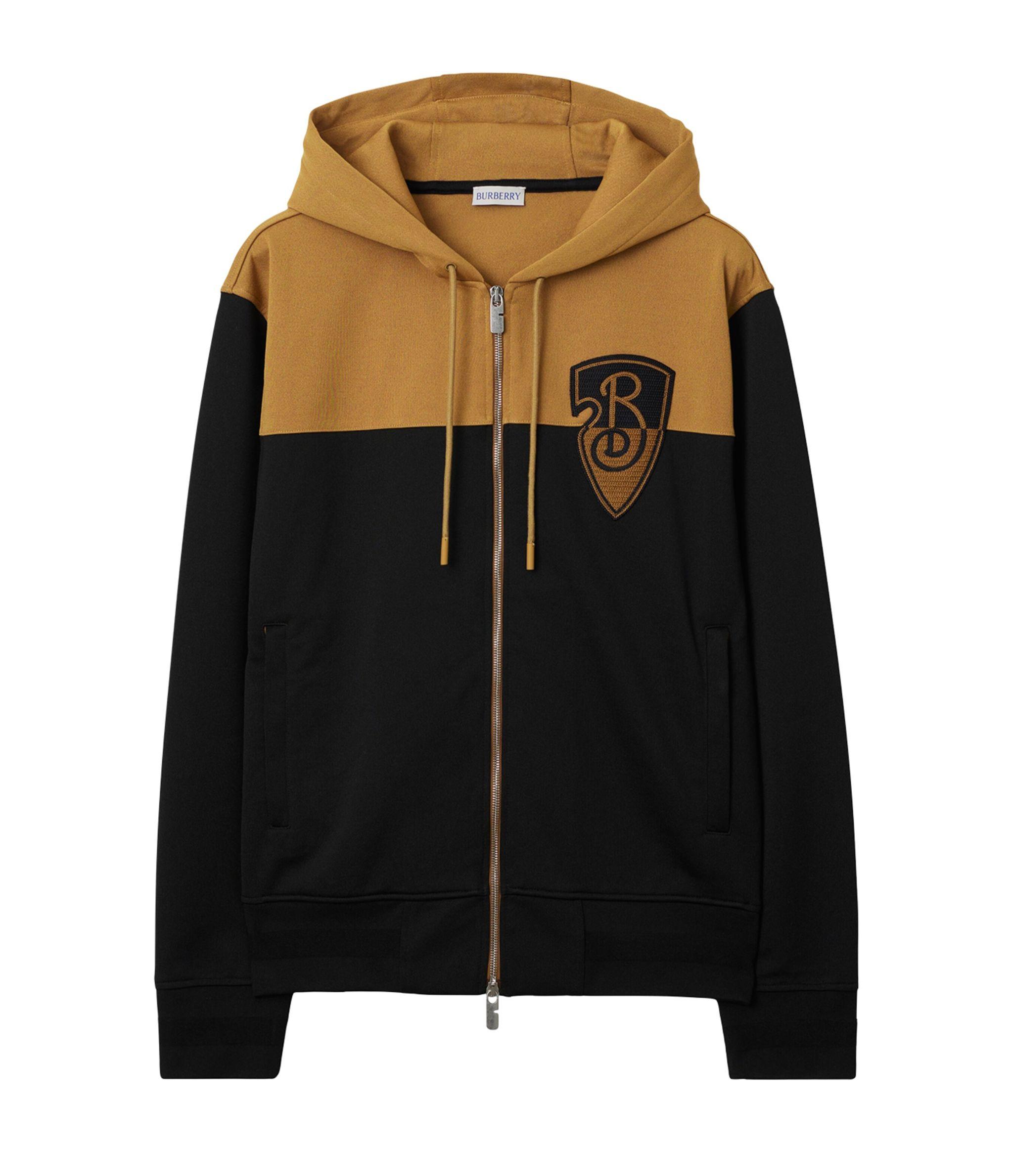 Burberry B Shield Zip-Up Hoodie in Black for Men | Lyst