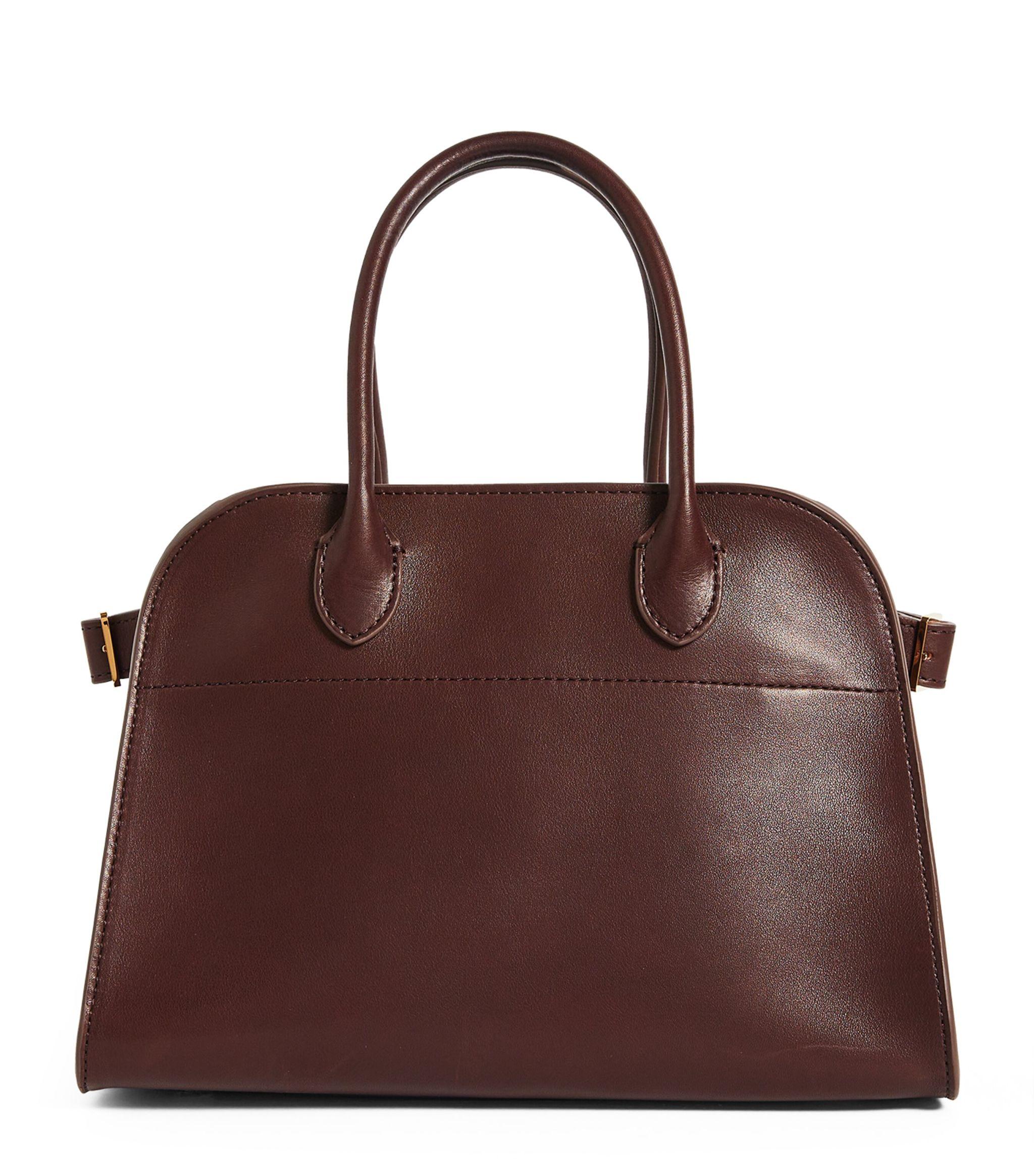 The Row Leather Margaux 10 Top-handle Bag in Brown | Lyst Canada