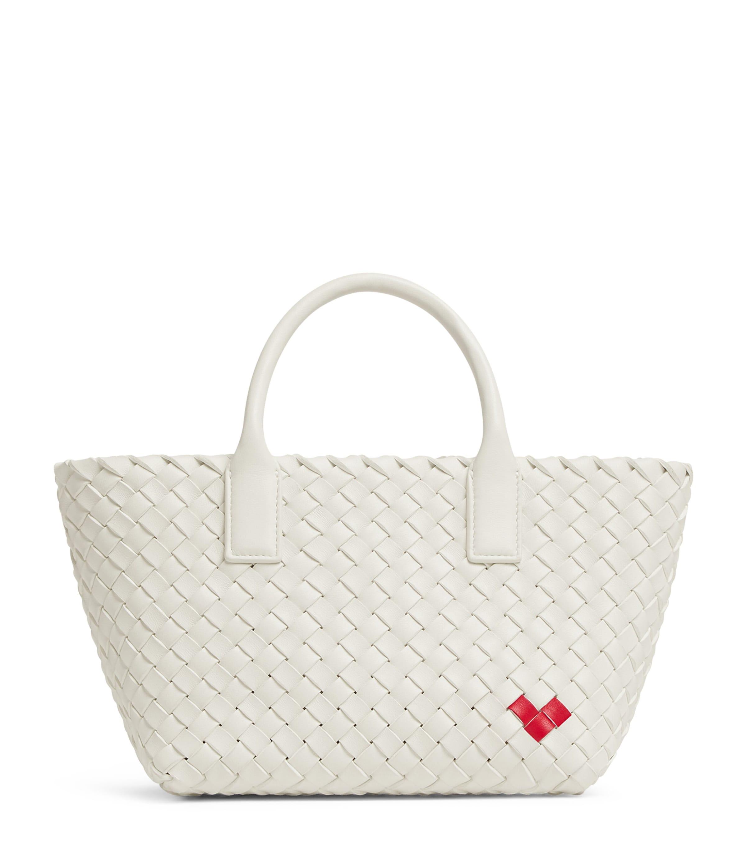 Bottega Veneta Small Cabat Bag in White | Lyst