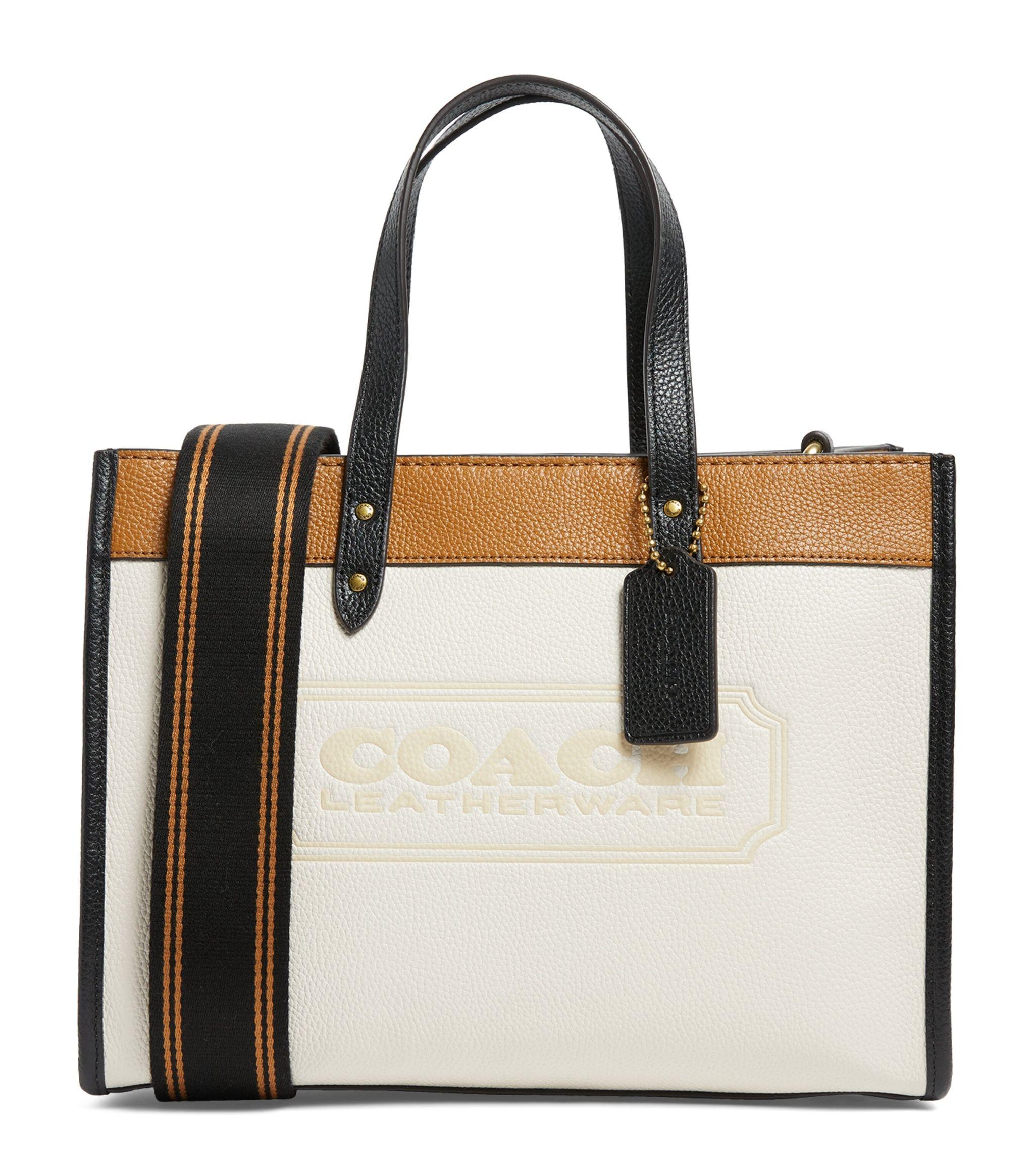 COACH Field Colourblock Tote Bag in White | Lyst