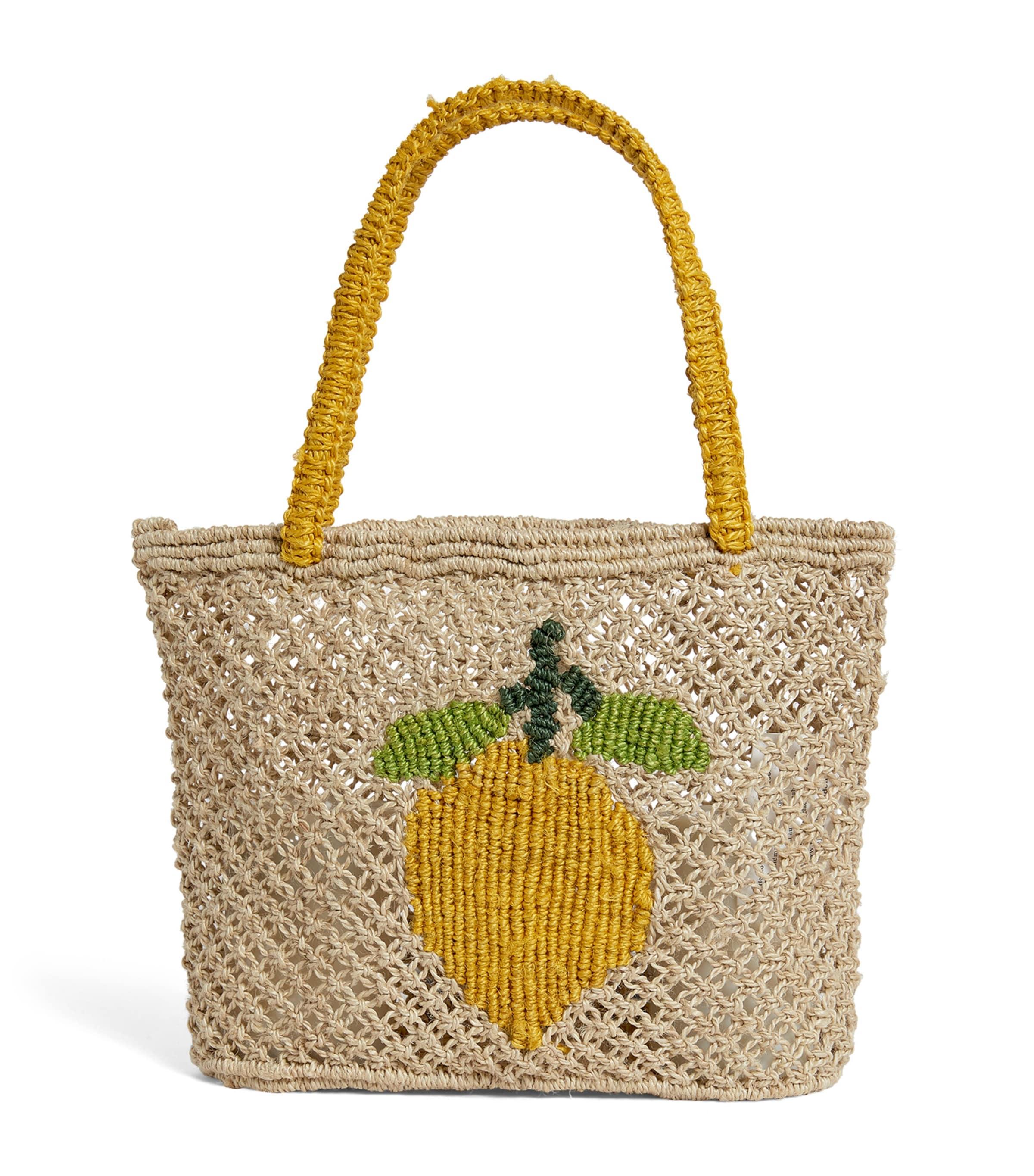 The Jacksons Woven Tula Lemon Tote Bag in Metallic | Lyst