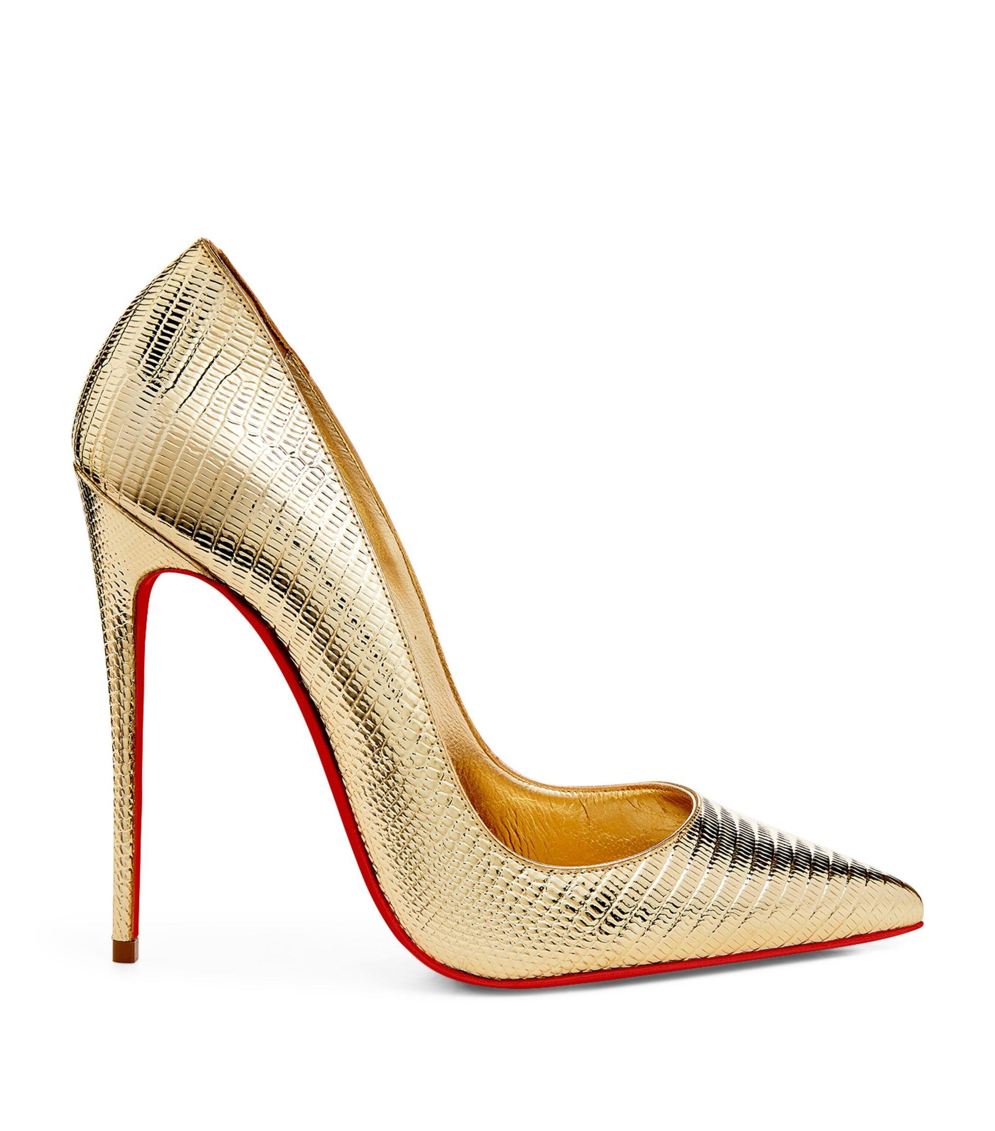 Christian Louboutin So Kate Leather Croc-embossed Pumps 120 in Red ...