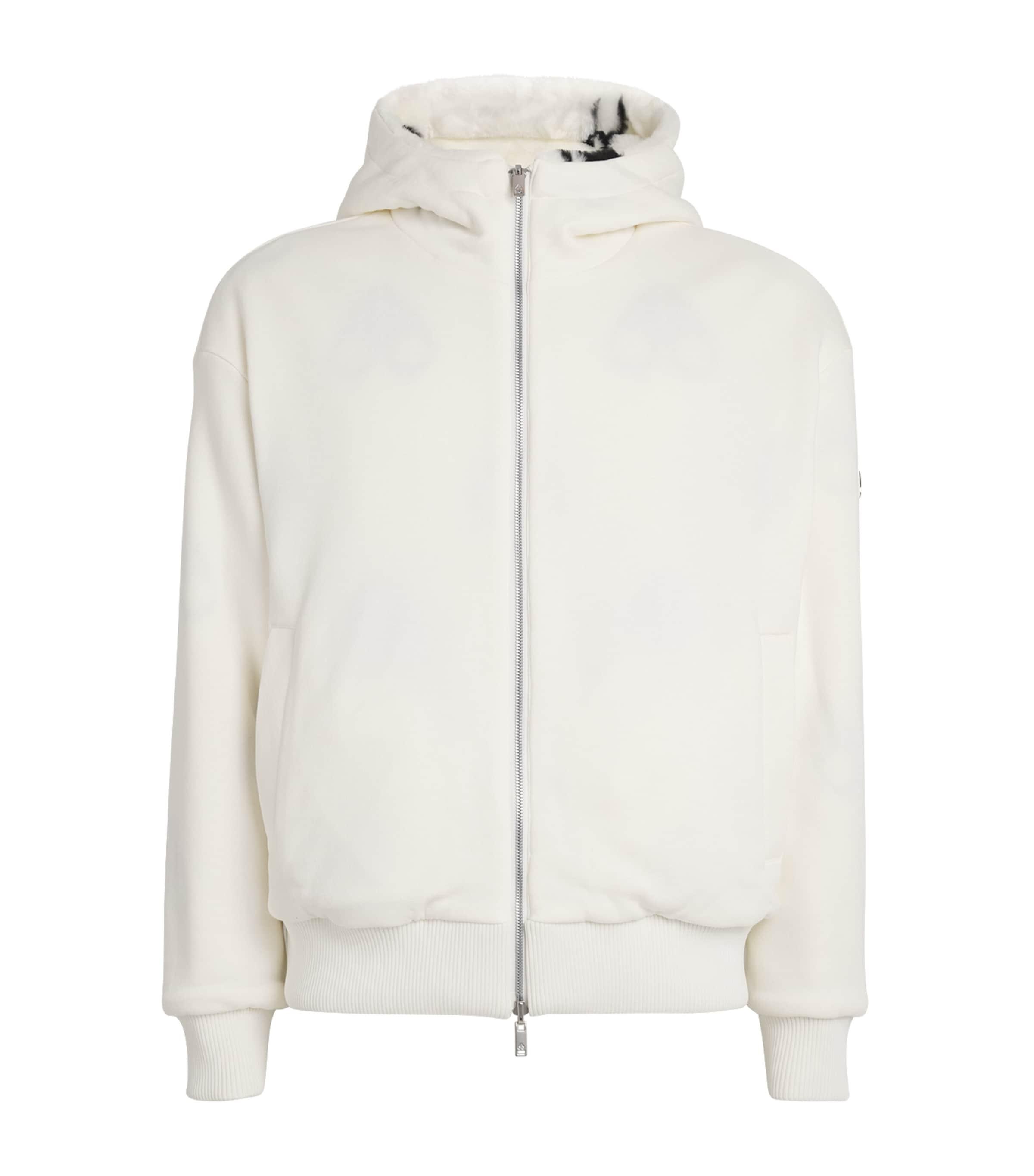 Moose Knuckles Reversible Logo Hoodie in White for Men | Lyst