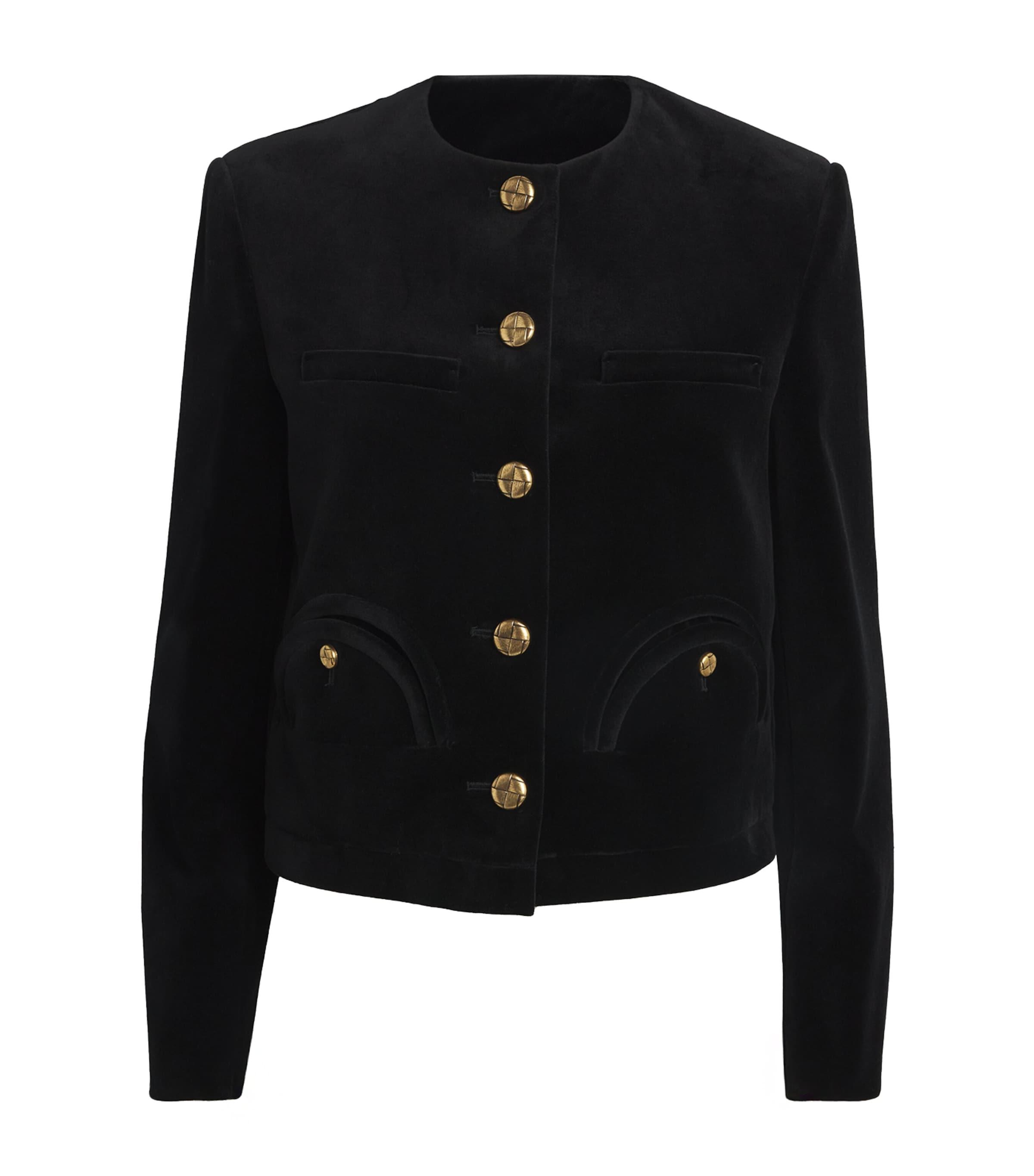 Blazé Milano Velvet Shamo Bolero Jacket in Black | Lyst