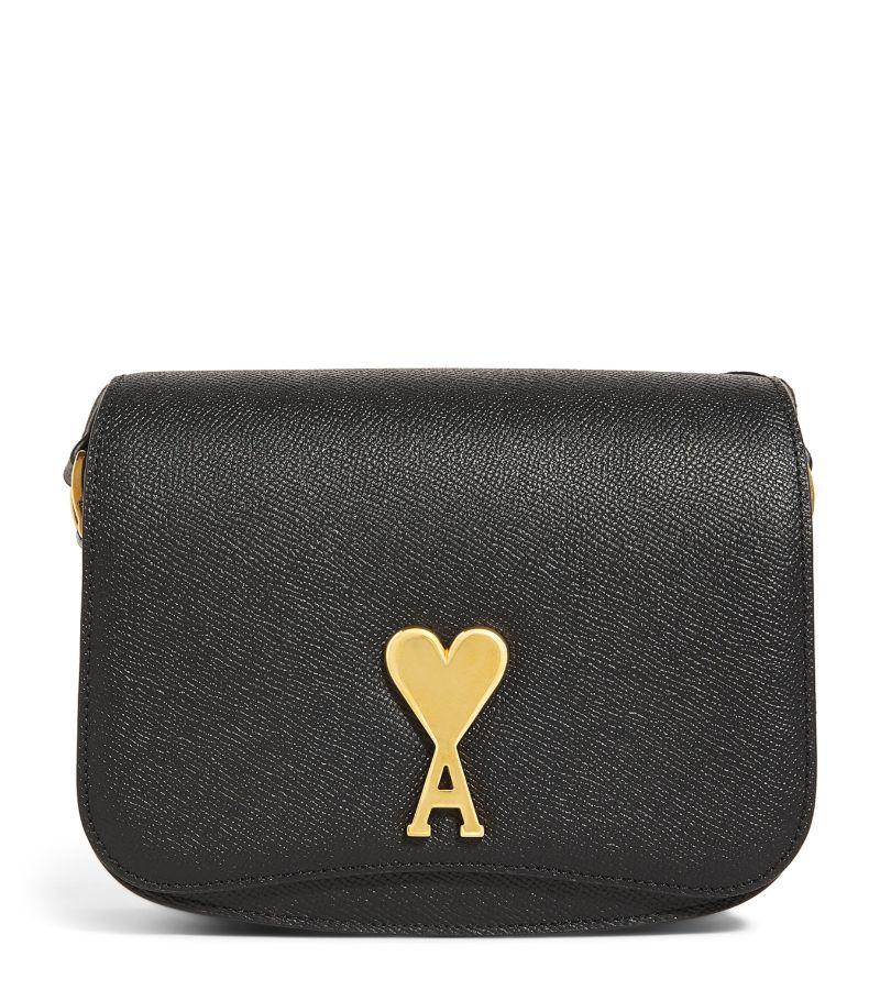 Ami Paris Leather Paris Paris Cross-Body Bag in Black for Men | Lyst