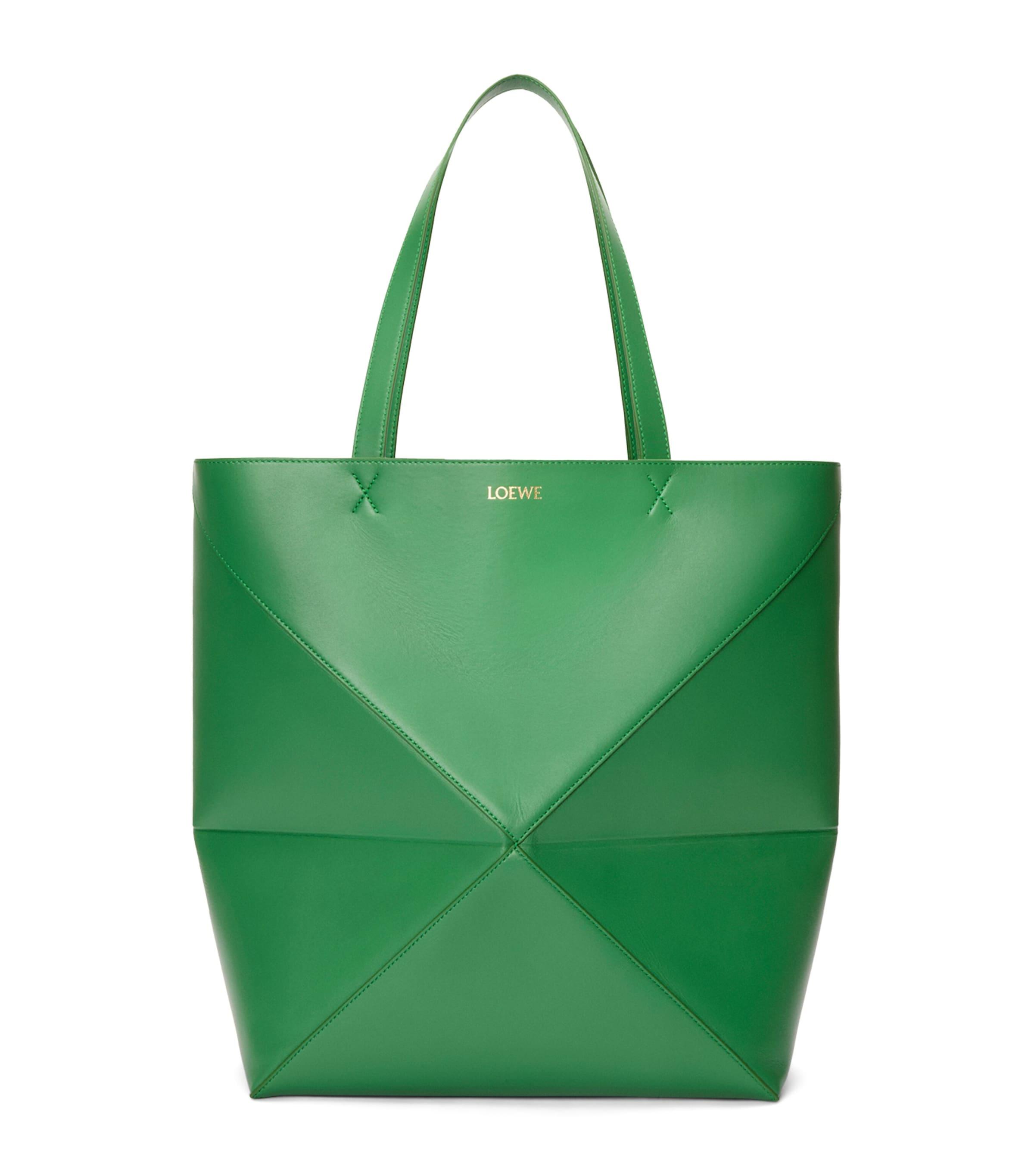 Loewe Extra Large Leather Puzzle Fold Tote Bag in Green for Men | Lyst