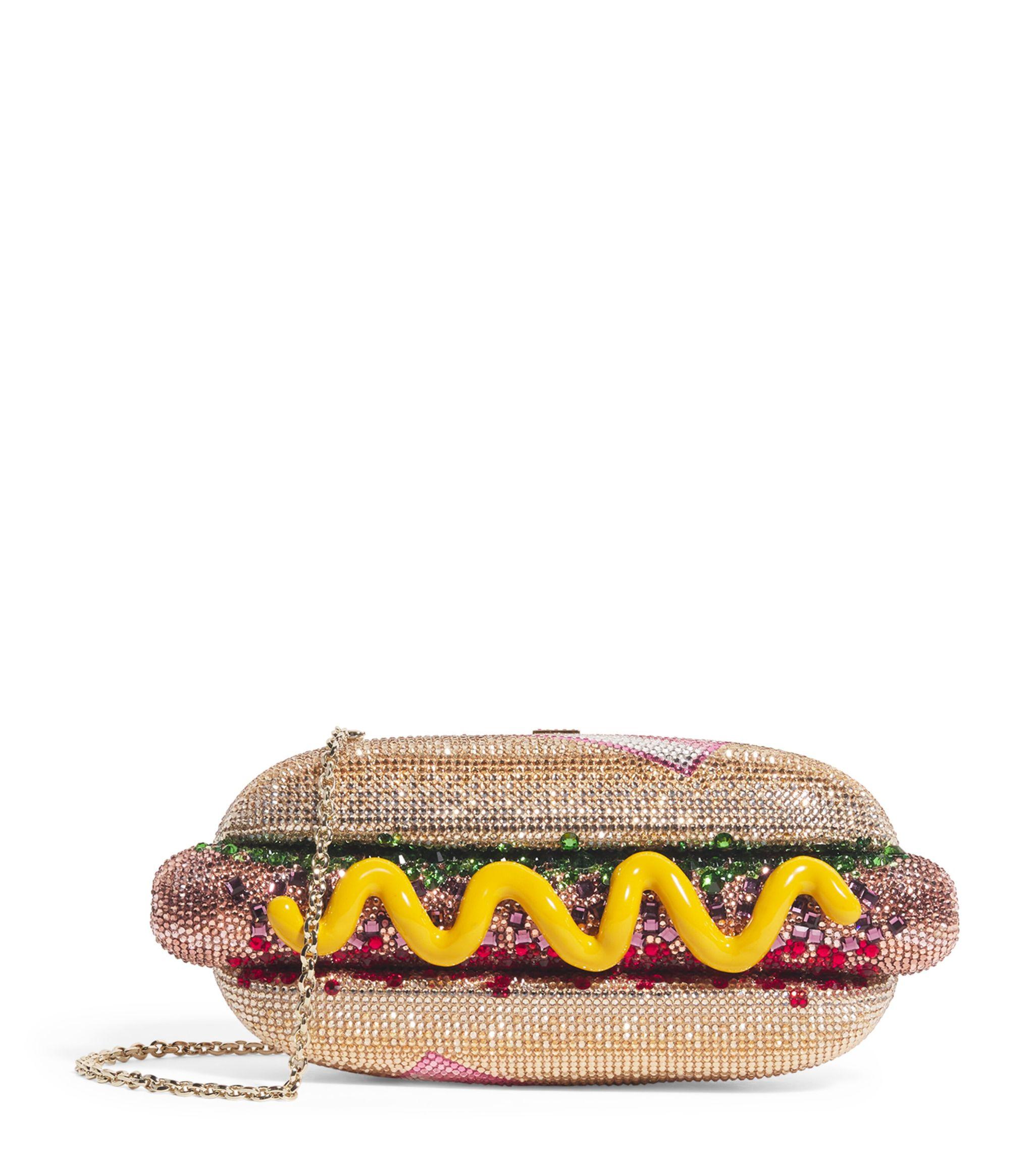Judith Leiber Hot Dog Glizzy Clutch Bag in Yellow | Lyst