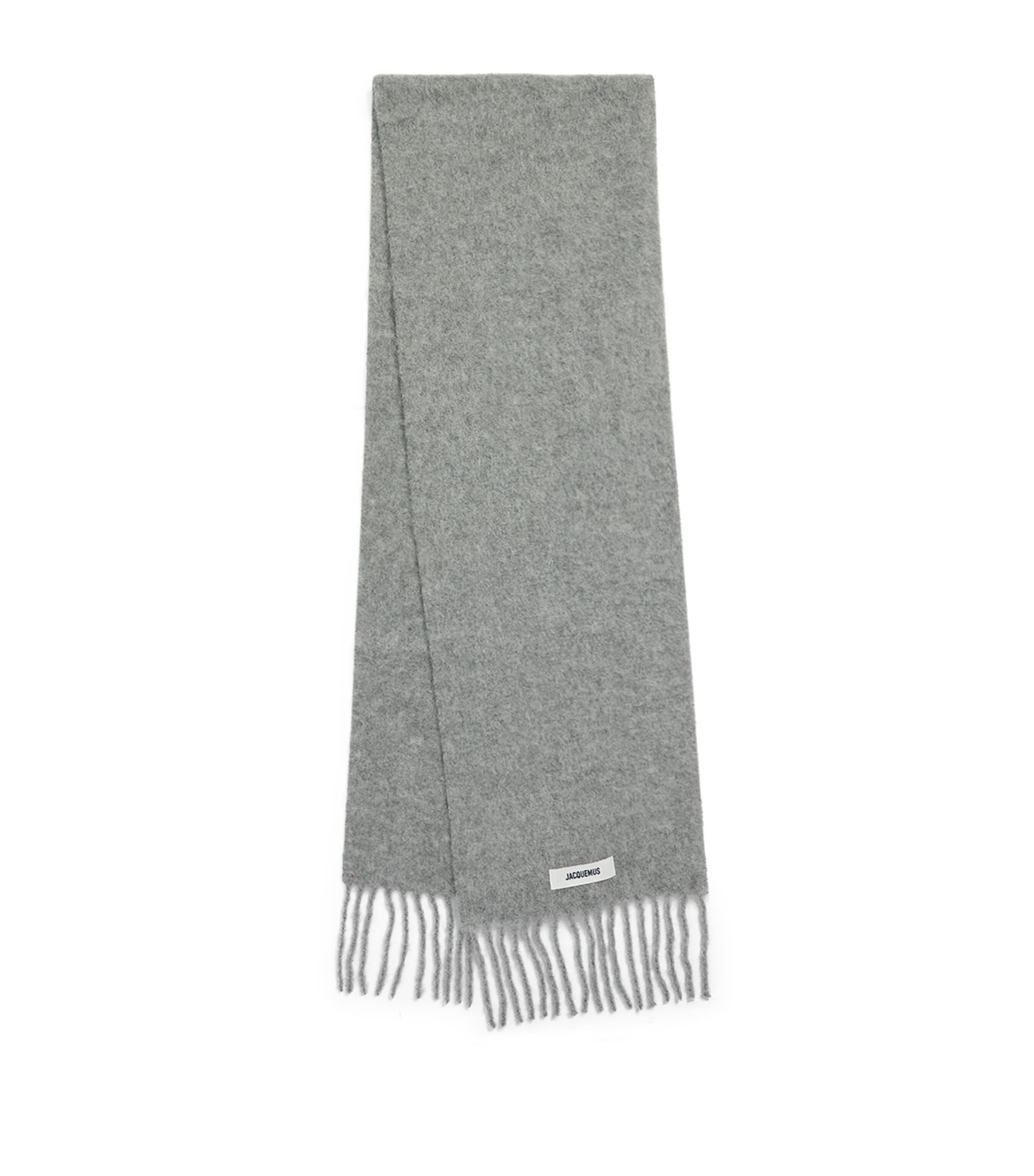 Jacquemus Wool-Blend Carro Scarf in Gray | Lyst