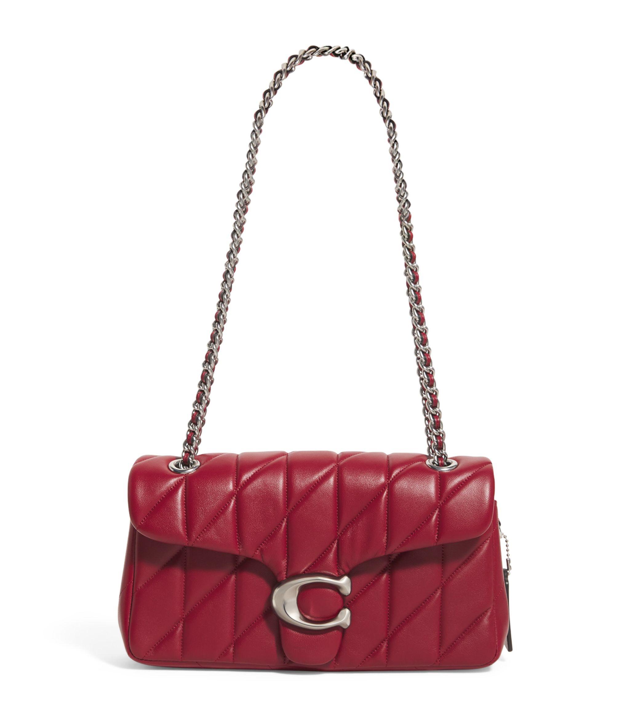 COACH Quilted Leather Tabby Shoulder Bag in Red | Lyst