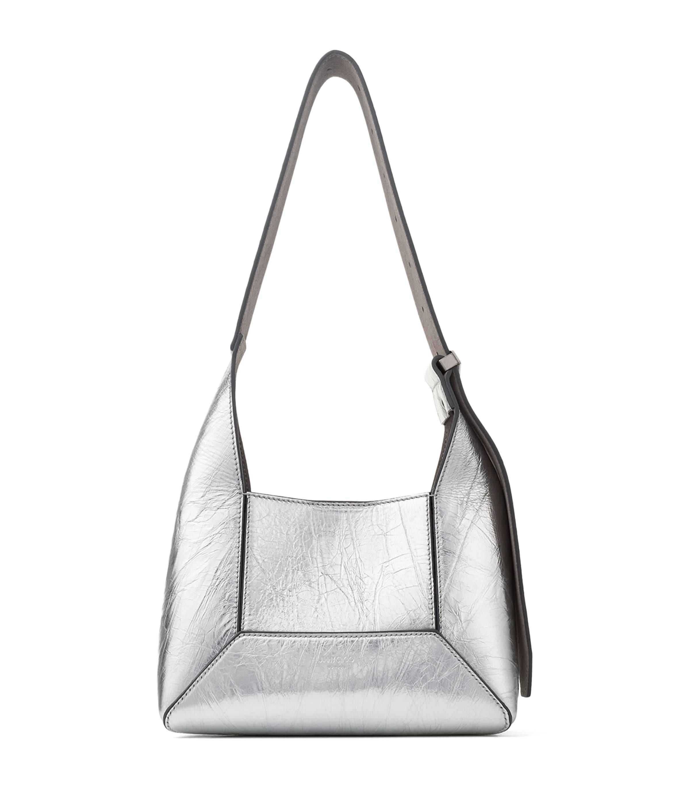 Jimmy Choo Small Metallic Diamond Shoulder Bag in Gray | Lyst