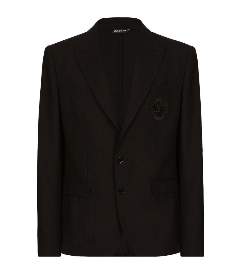 Dolce & Gabbana Ornate Wool DG Patch Jacket in Black for Men | Lyst