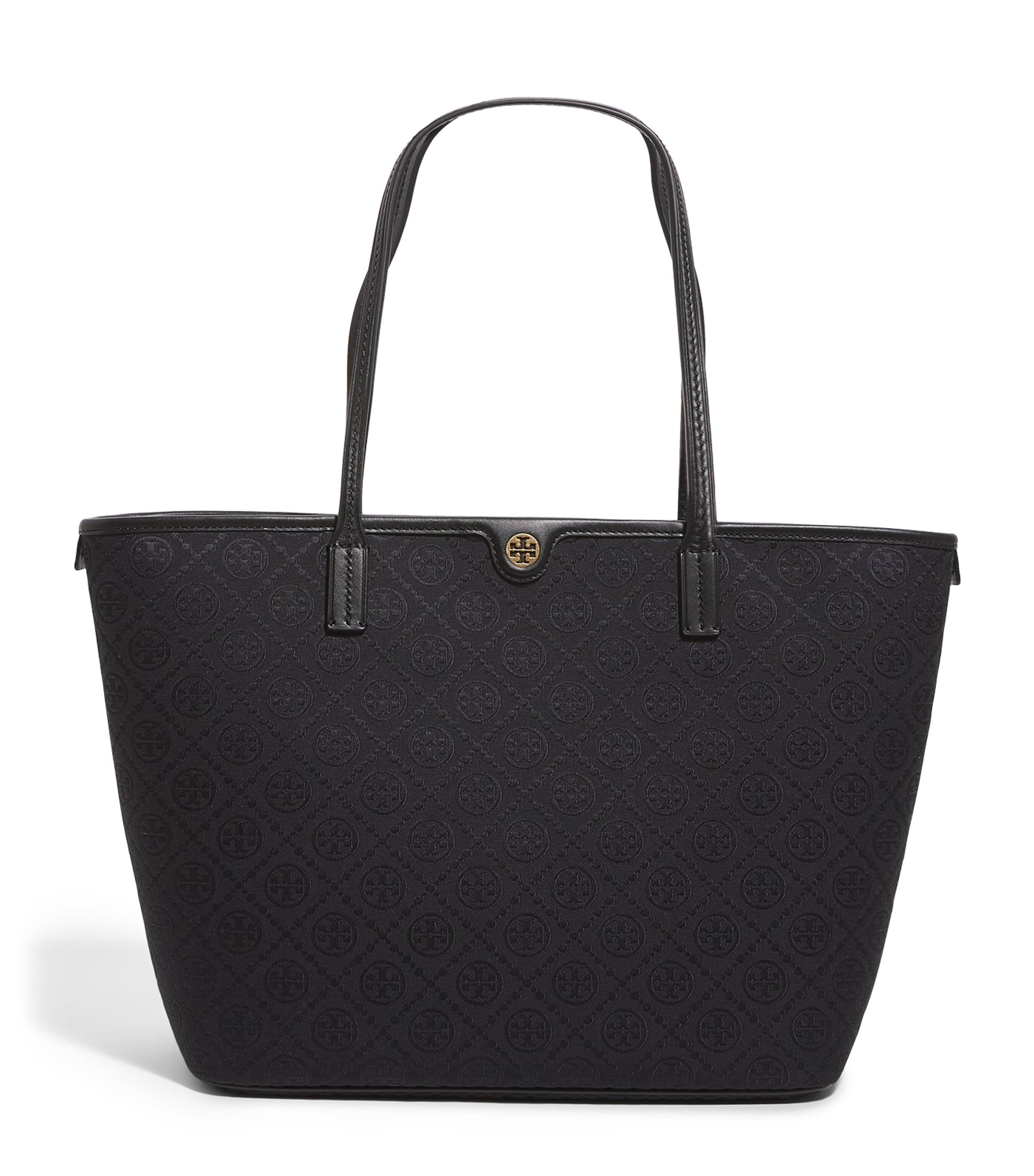 Tory Burch Monogram Tote Bag in Black | Lyst