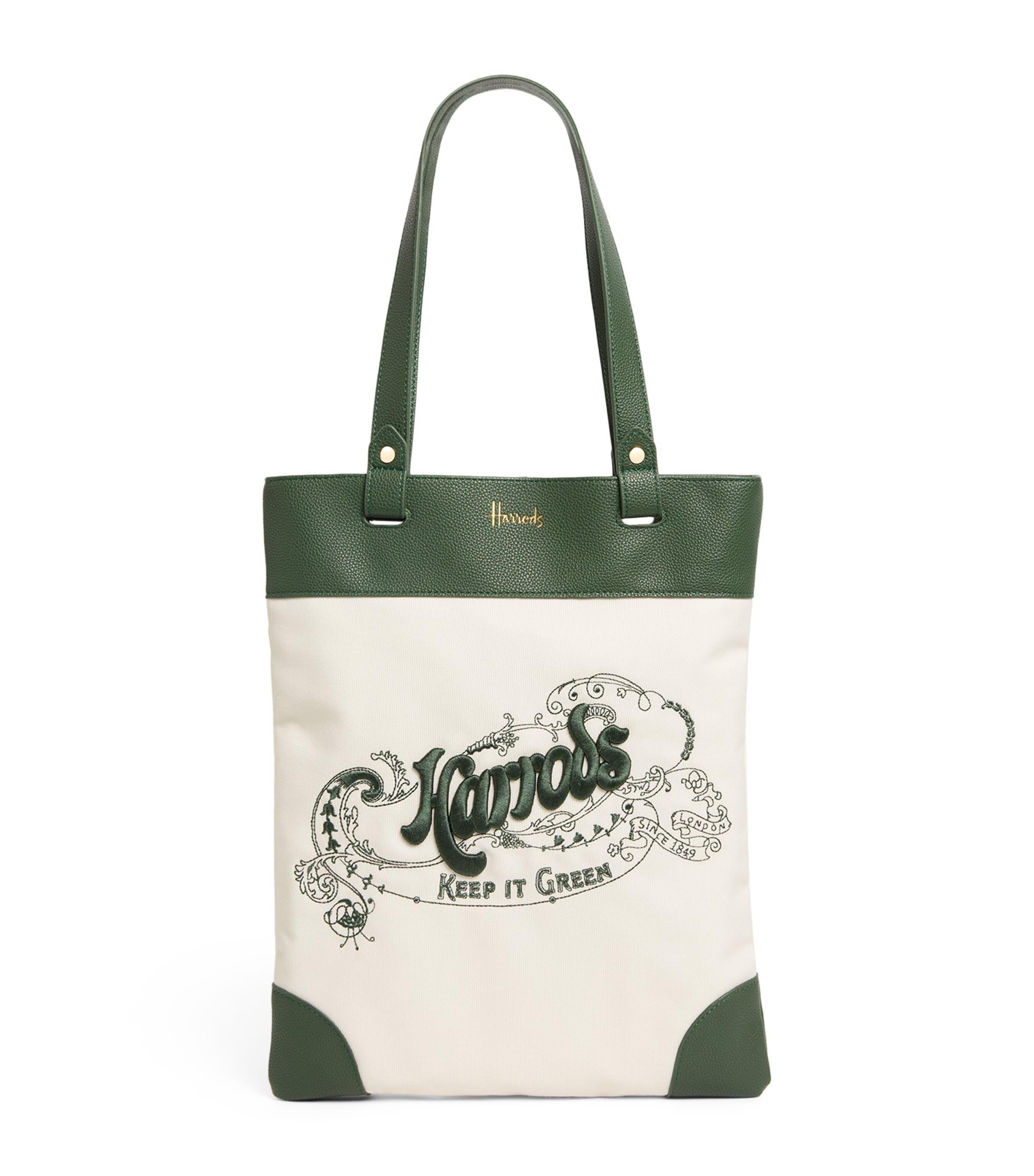 Harrods Embroidered Logo Tote Bag | Lyst