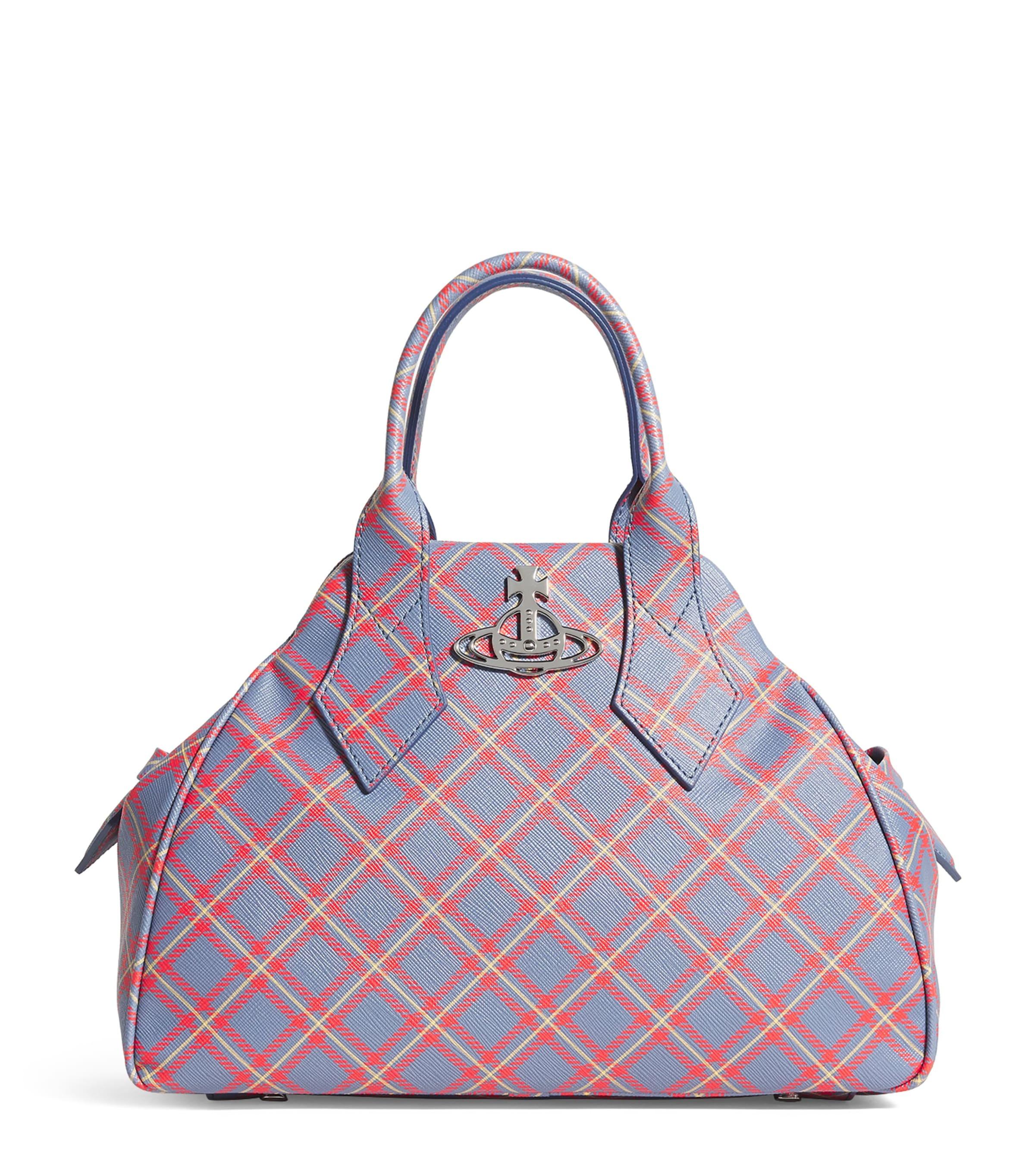 Vivienne Westwood Large Yasmine Check Tote Bag in Purple | Lyst