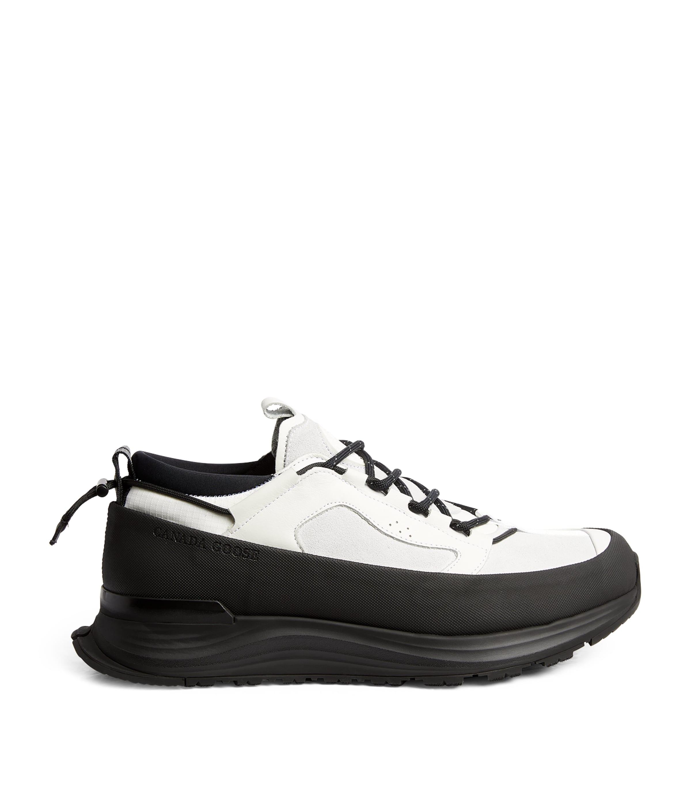 Canada Goose Suede Glacier Trail Sneakers in Black for Men | Lyst