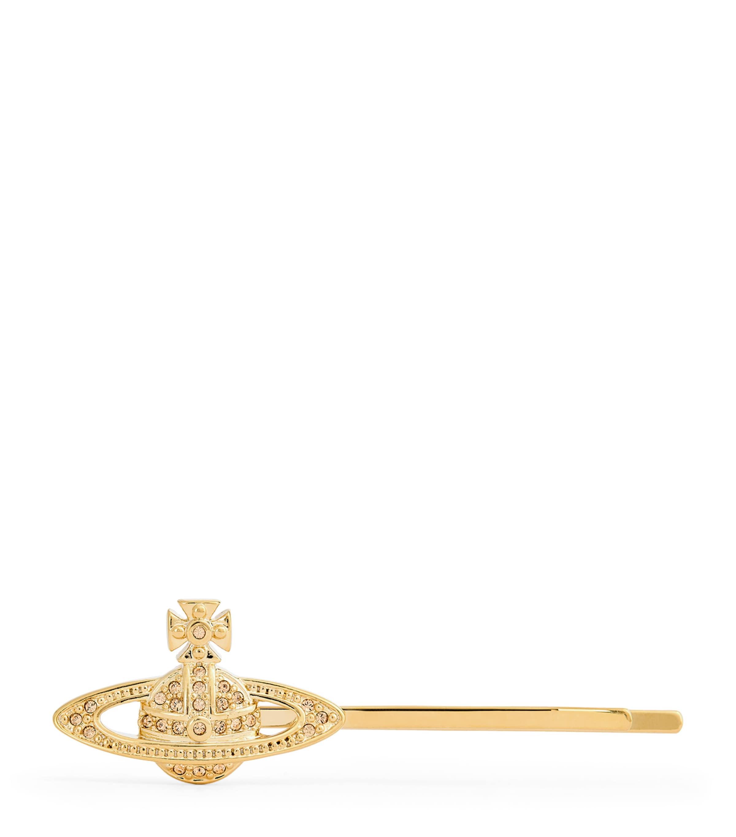 Vivienne Westwood Mini Bas Relief Orb Bobby Pin in Natural | Lyst